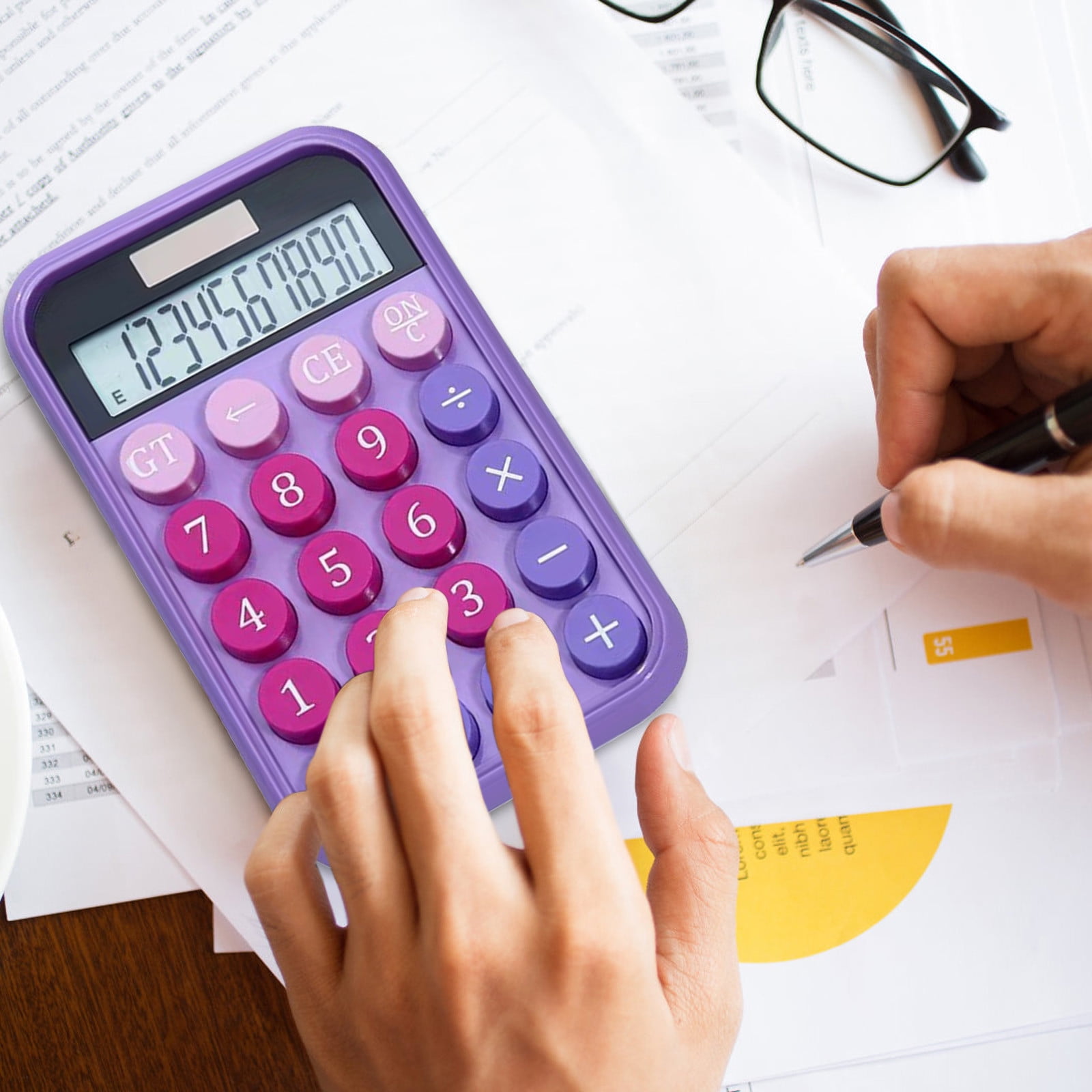 Fnyoxu Calculator, Desk Calculator with Large Key Buttons, 10 Digits ...