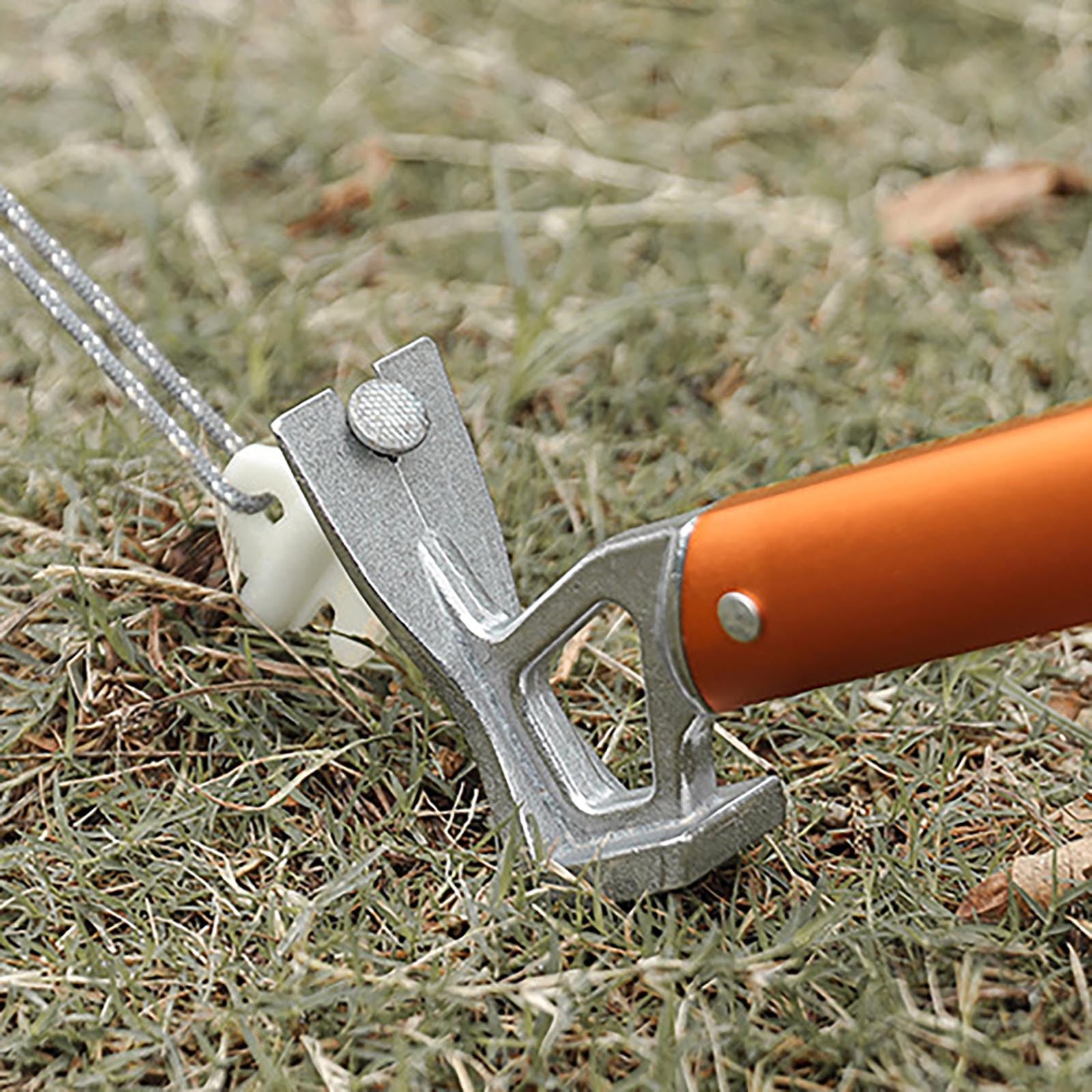 Fnyoxu Camping Hammer with Hook,12inch Lightweight Aluminium Tent Stake ...