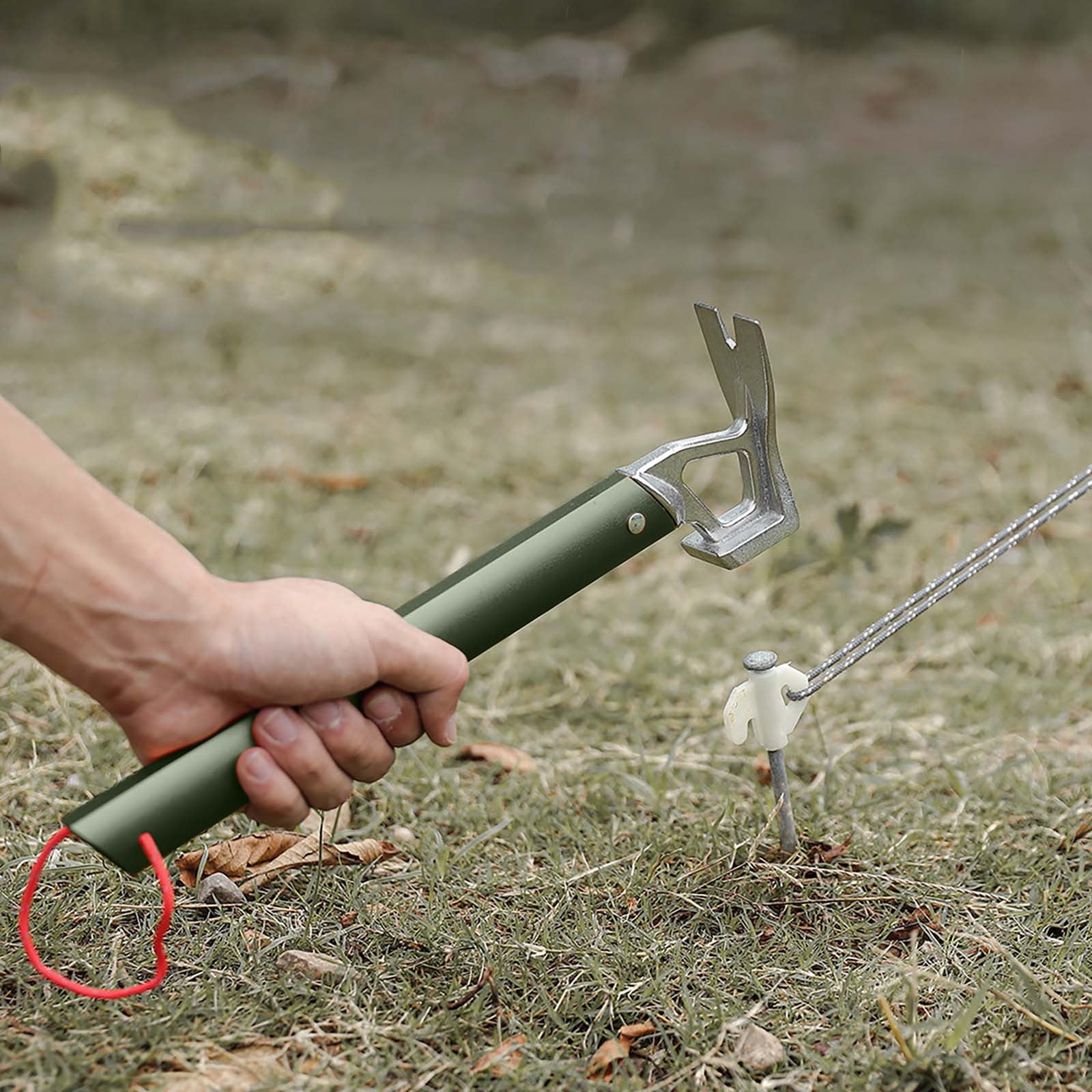 Fnyoxu Camping Hammer with Hook,12inch Lightweight Aluminium Tent Stake ...
