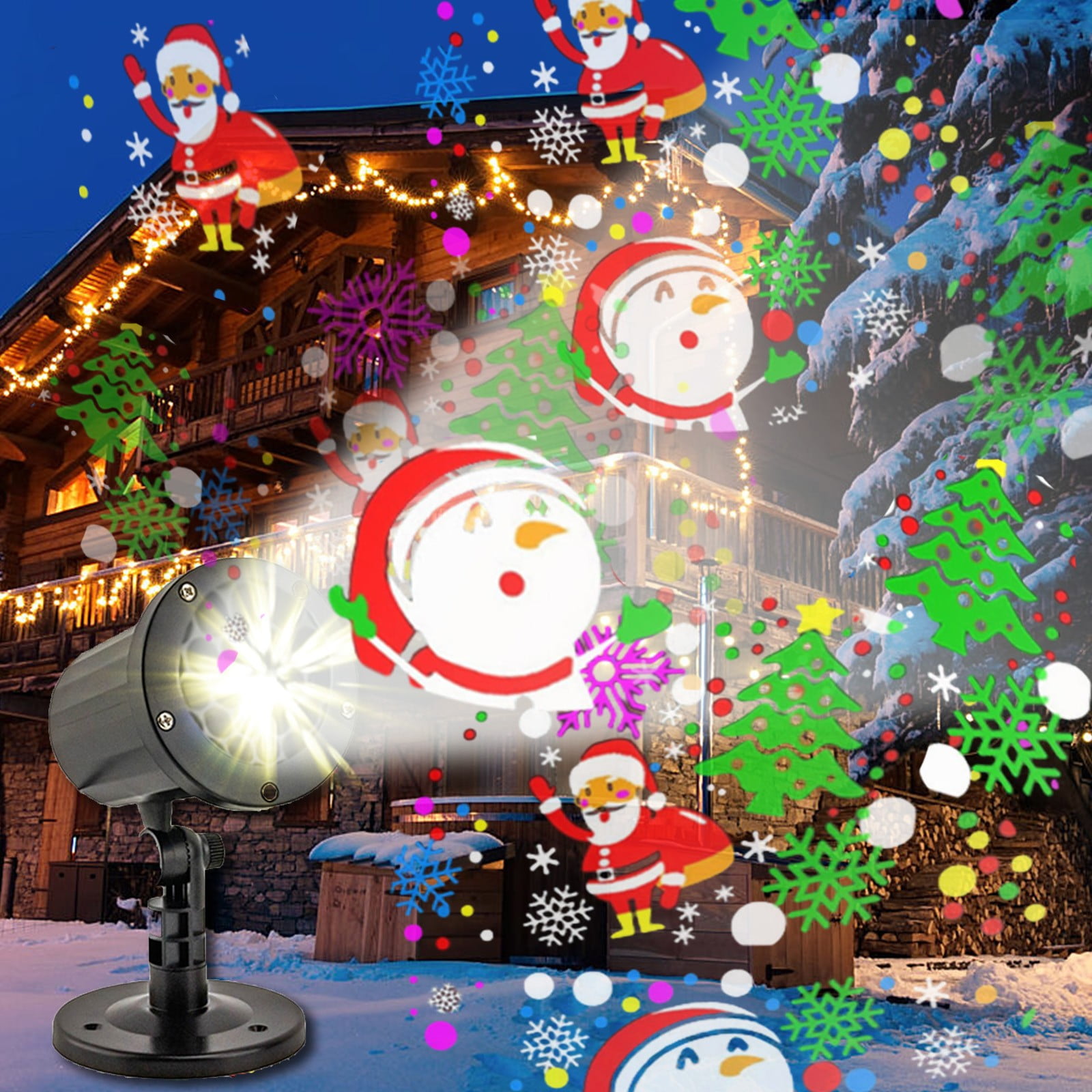 Fnyoxu Christmas Led Projection Light Ambience Decorations 16 Pattern ...