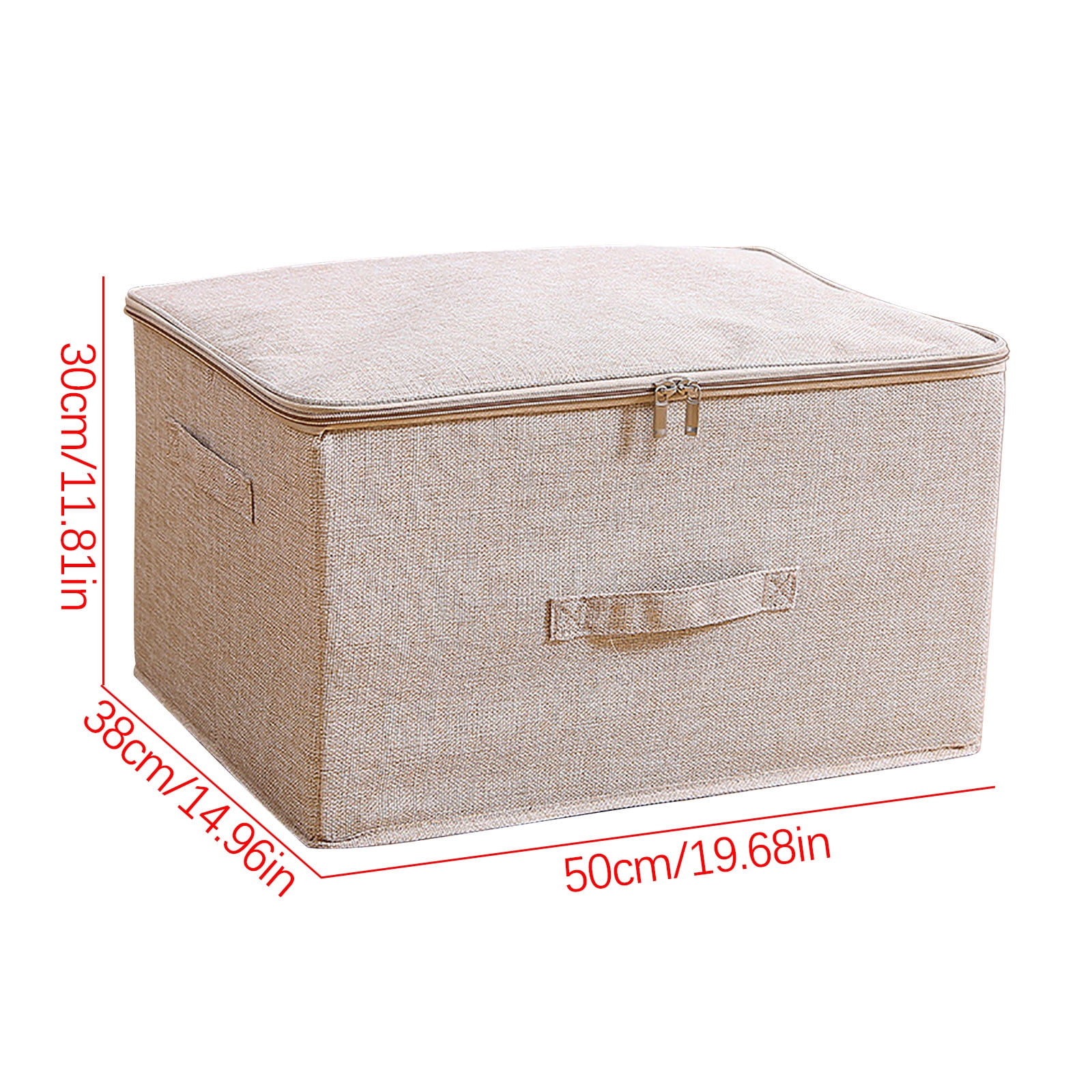 Fnyoxu Cotton And Linen Storage Box Zipper Storage And Organization Box ...