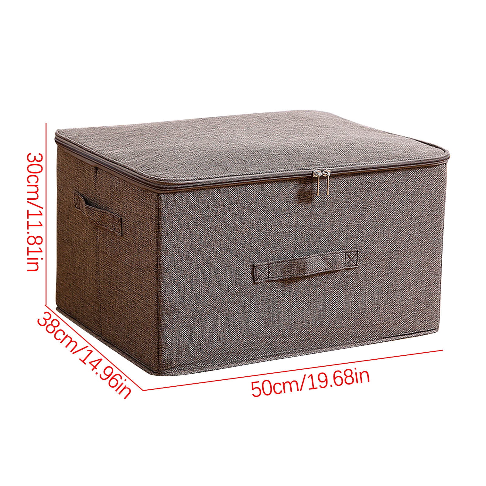 Fnyoxu Cotton And Linen Storage Box Zipper Storage And Organization Box ...