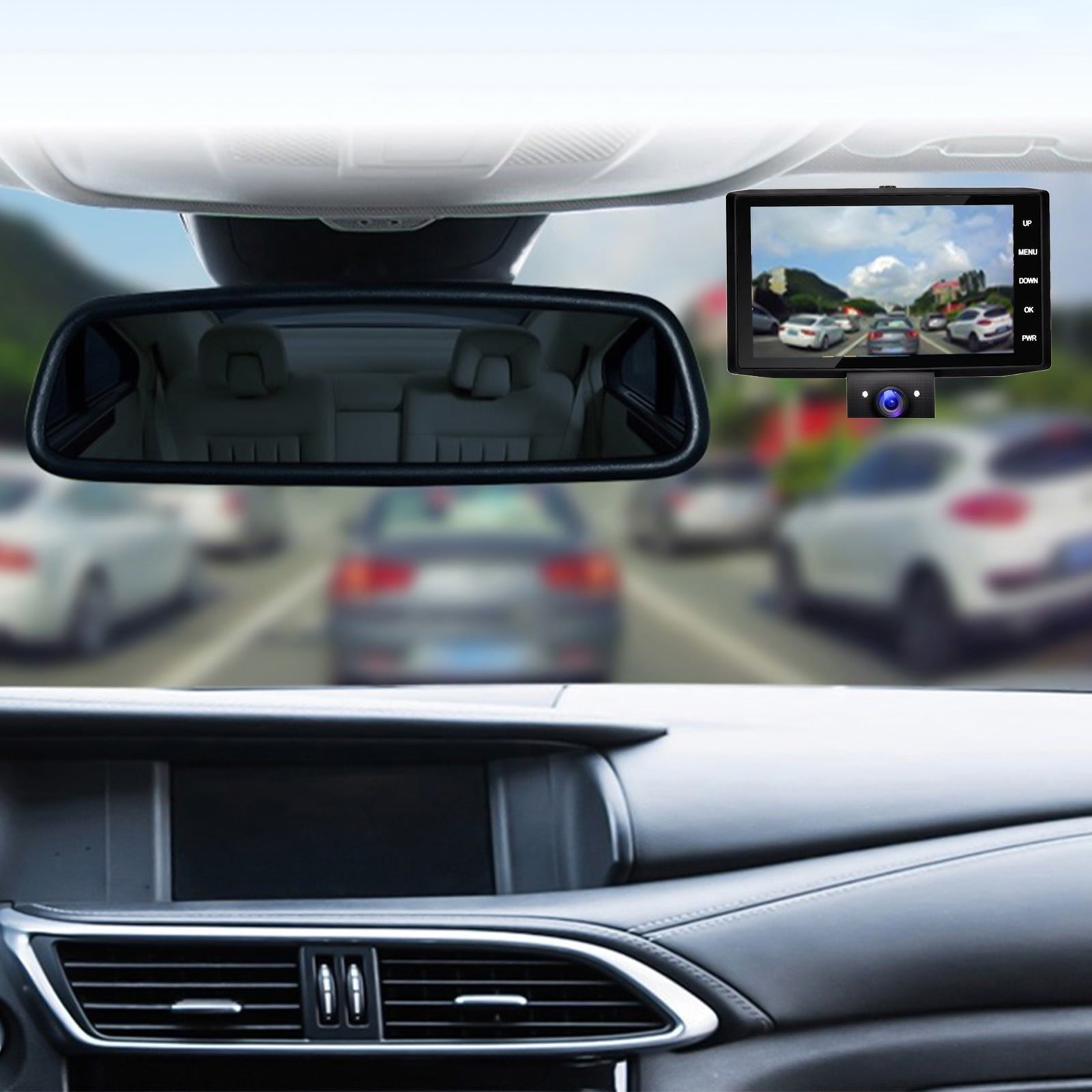 Fnyoxu Double Recording Car Recorder 4 Inch Screen Car Front Car HD Car ...
