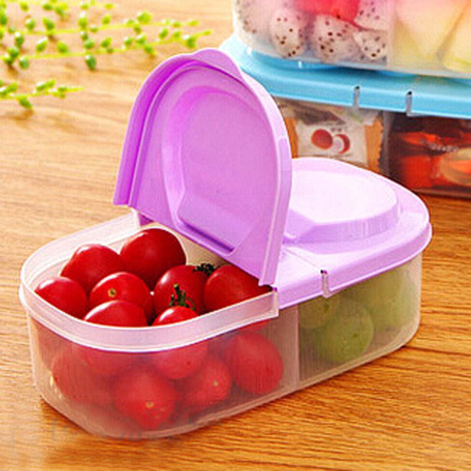 Fnyoxu Food Storage Containers with Lids, 2 Compartment Food Containers ...
