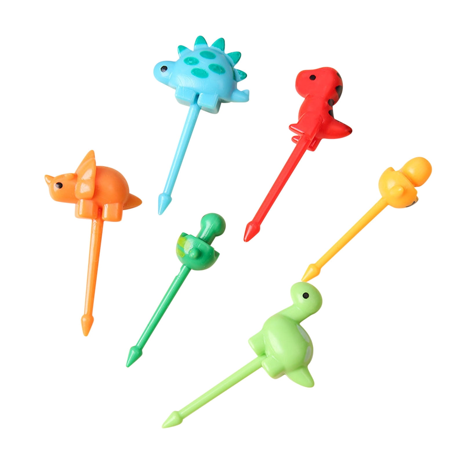 Fnyoxu Fruit fork Plastic Lunch Box Decoration Pick Cake Snack Fruit ...