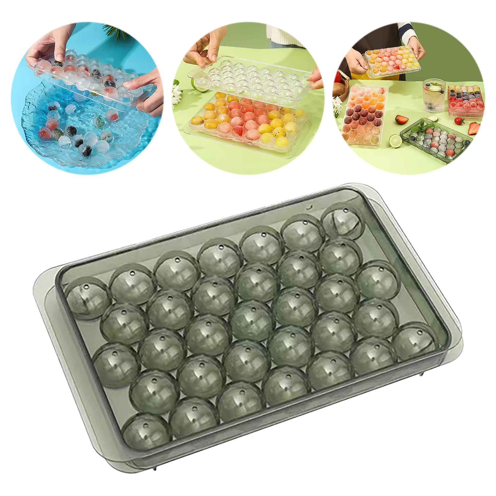Fnyoxu Ice Cube Tray with Lid,Durable Stackable Ice Cube Trays for ...