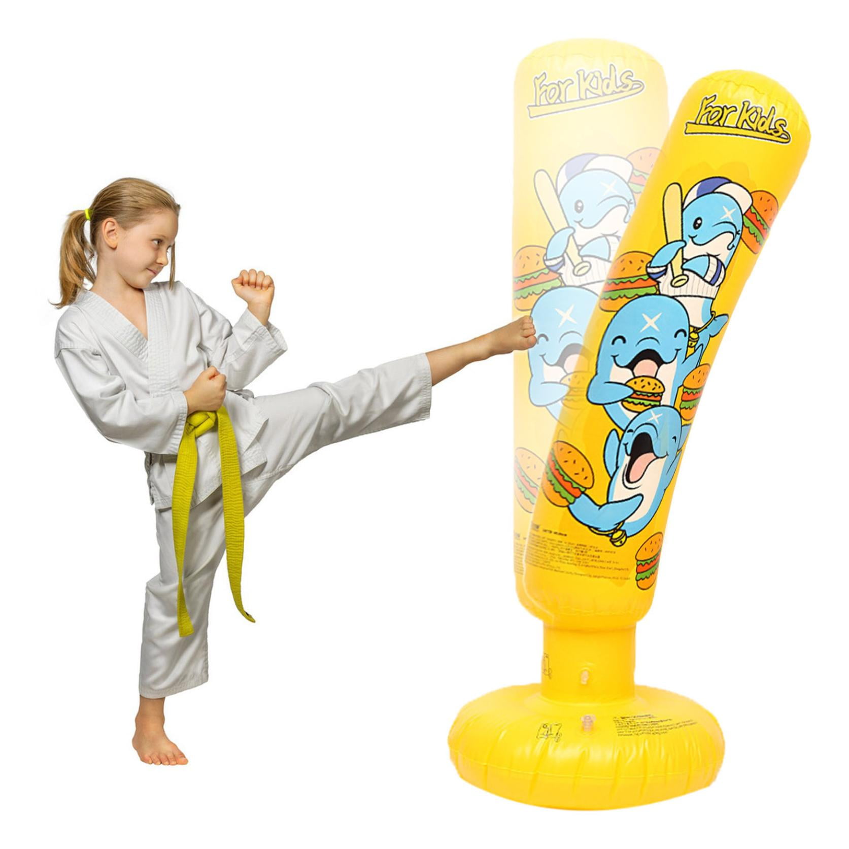 Fnyoxu Inflatable Punching Bag for Kids, 47inch Freestanding Ninja ...