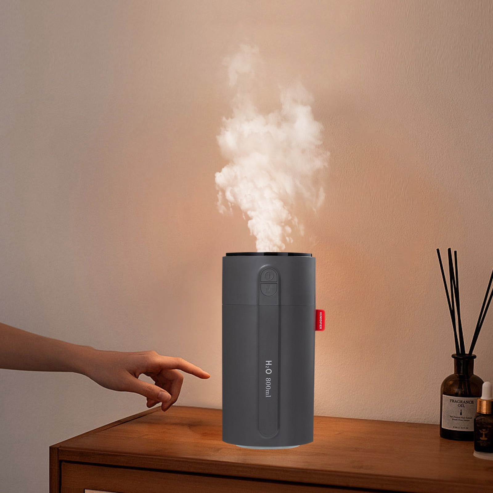 Fnyoxu Intelligent Sensing Two-head Spray Mist Humidifier 1L Water Tank ...