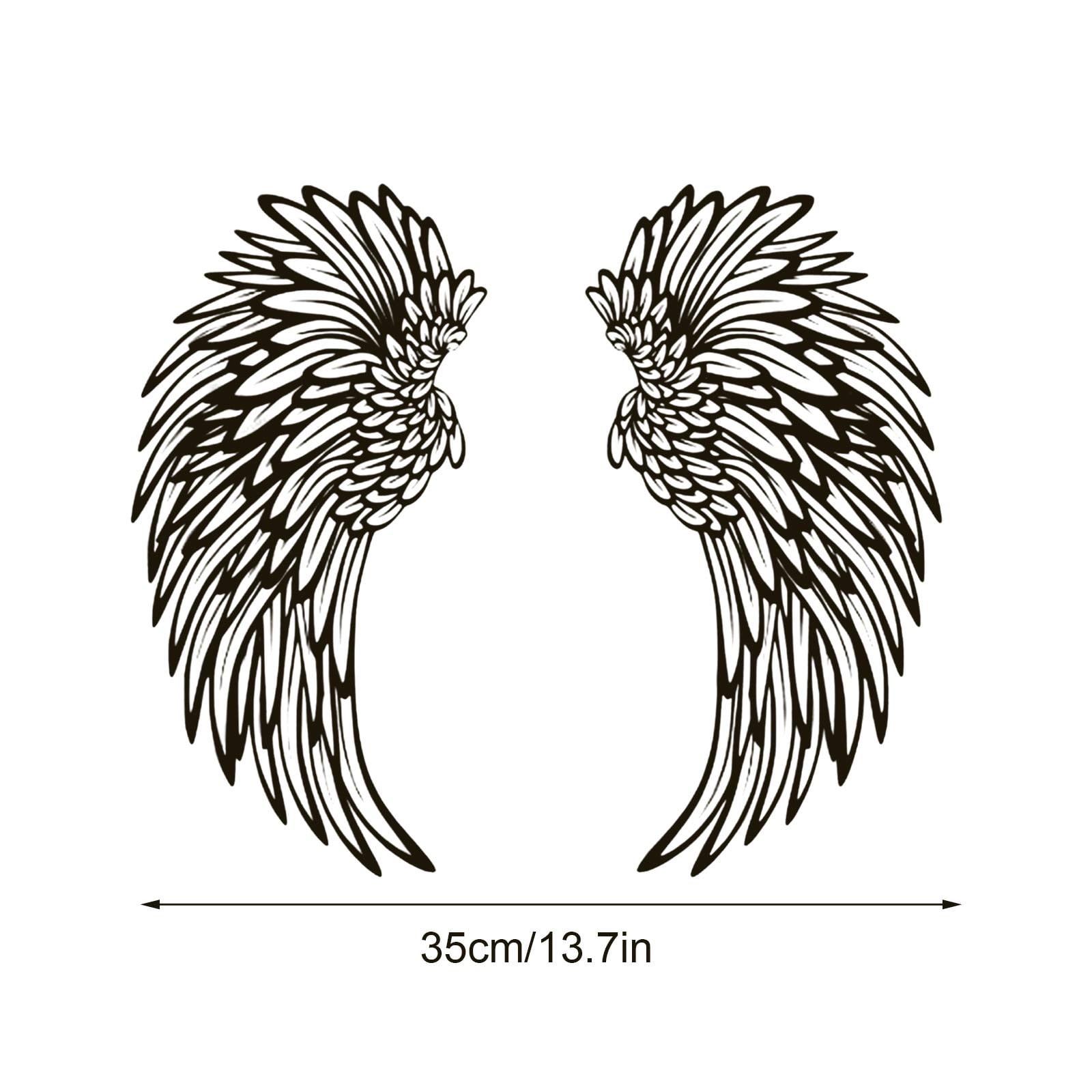 Fnyoxu Large Metal Angel Wall Decoration,Angel Wall Sculpture Art ...