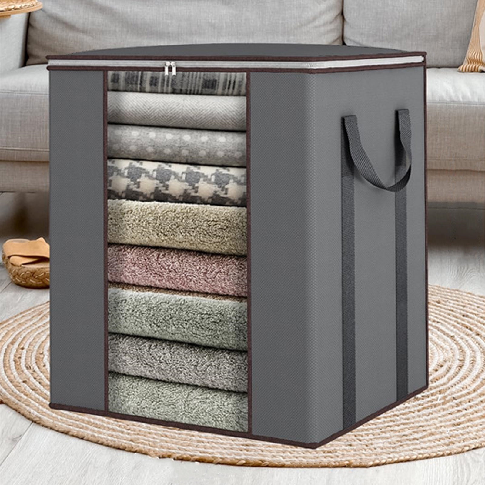 Fnyoxu Laundry Hamper with Lid,Large Collapsible Laundry Basket Hamper ...