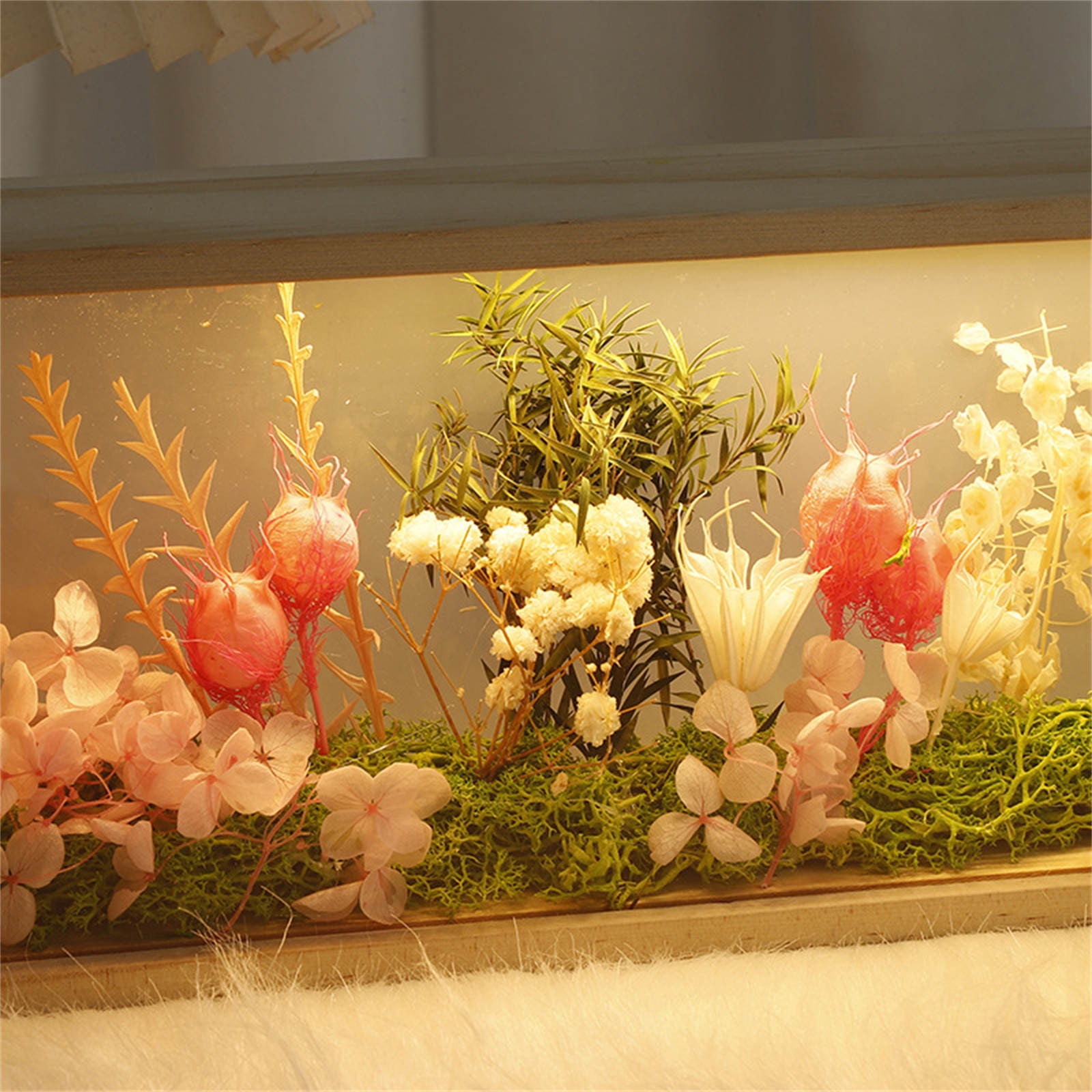 Fnyoxu Luminous Photo Frame DIY Dry Flower Photo Frame forest World ...