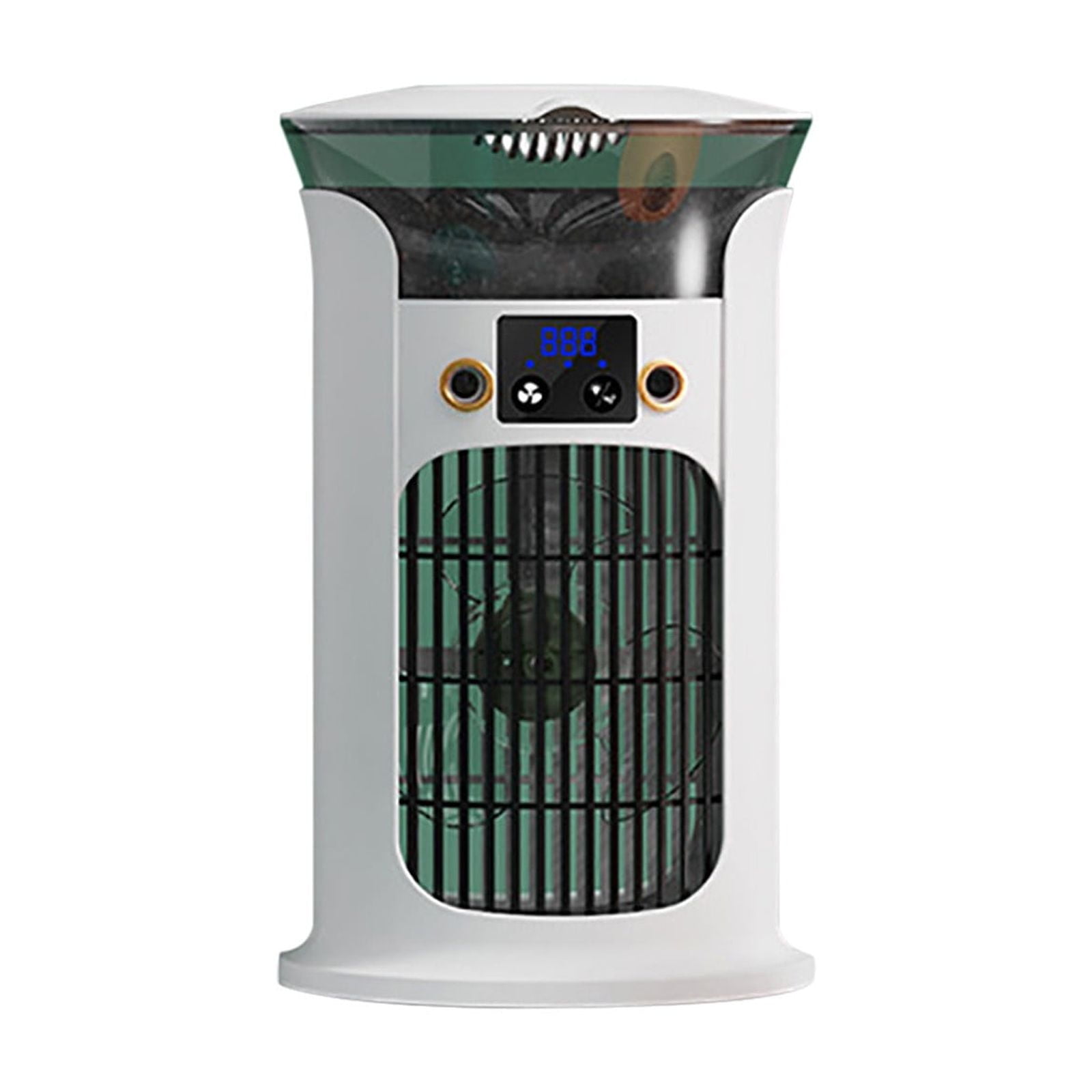 Fnyoxu Portable Air Conditioning Fan, 3-Speed Personal Desk Fan with Evaporative Cooling, Timer ...