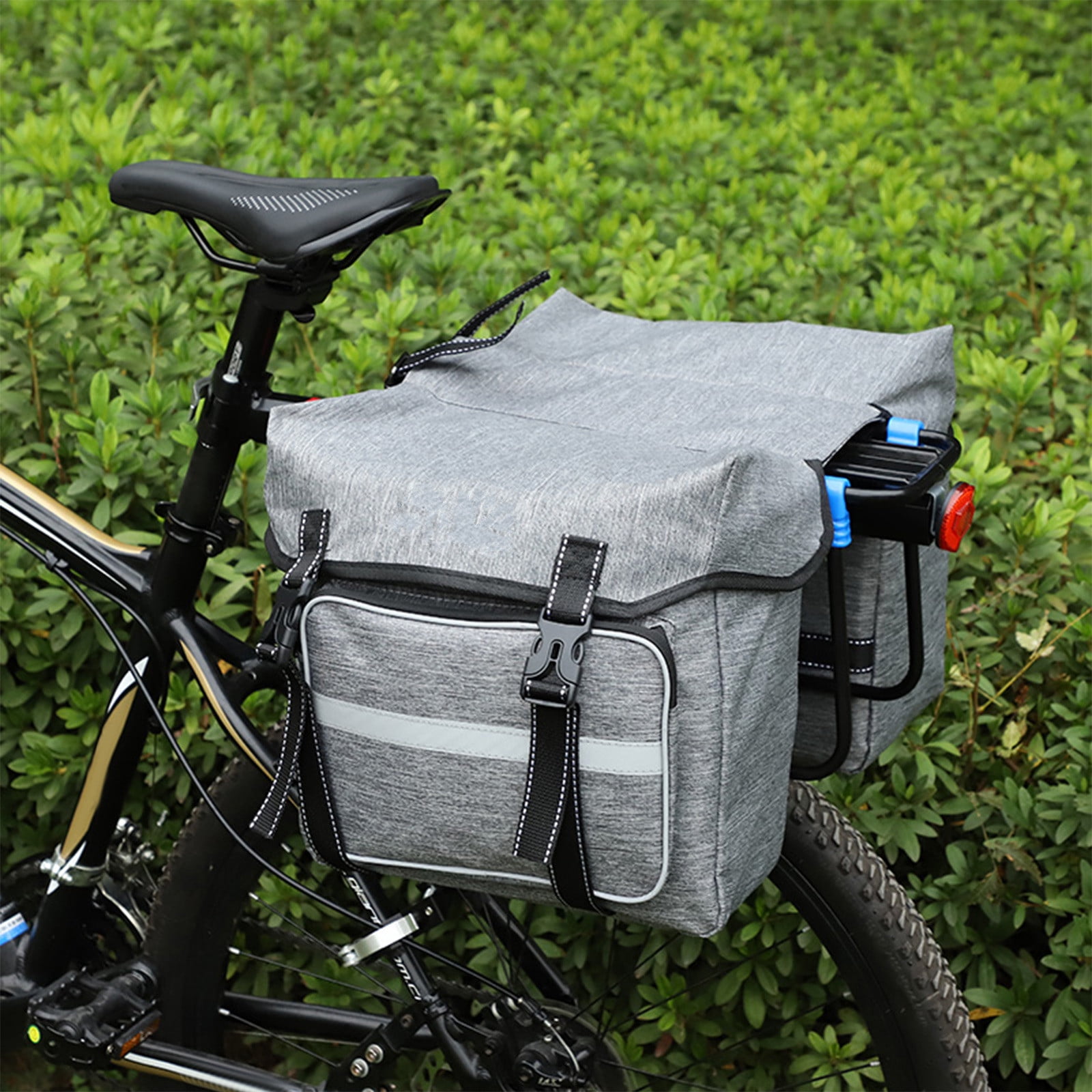 Fnyoxu Rear Bike Rack Bag, 25L Waterproof Bicycle Ebike Saddle Bag ...