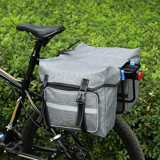 Fnyoxu Rear Bike Rack Bag, 25L Waterproof Bicycle Ebike Saddle Bag ...