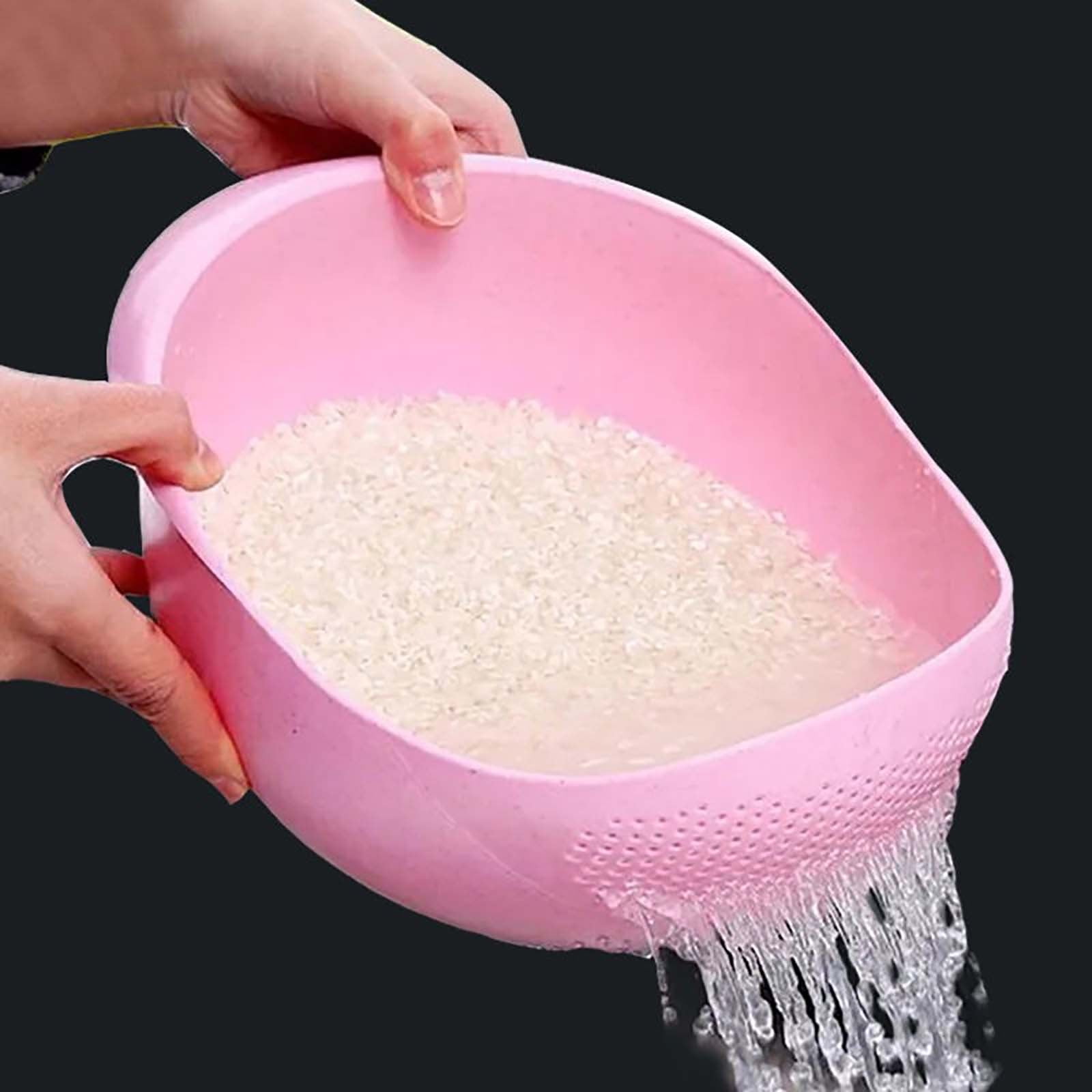 Fnyoxu Rice Washing Bowl, Quinoa Washer Strainer Small Plastic Side ...