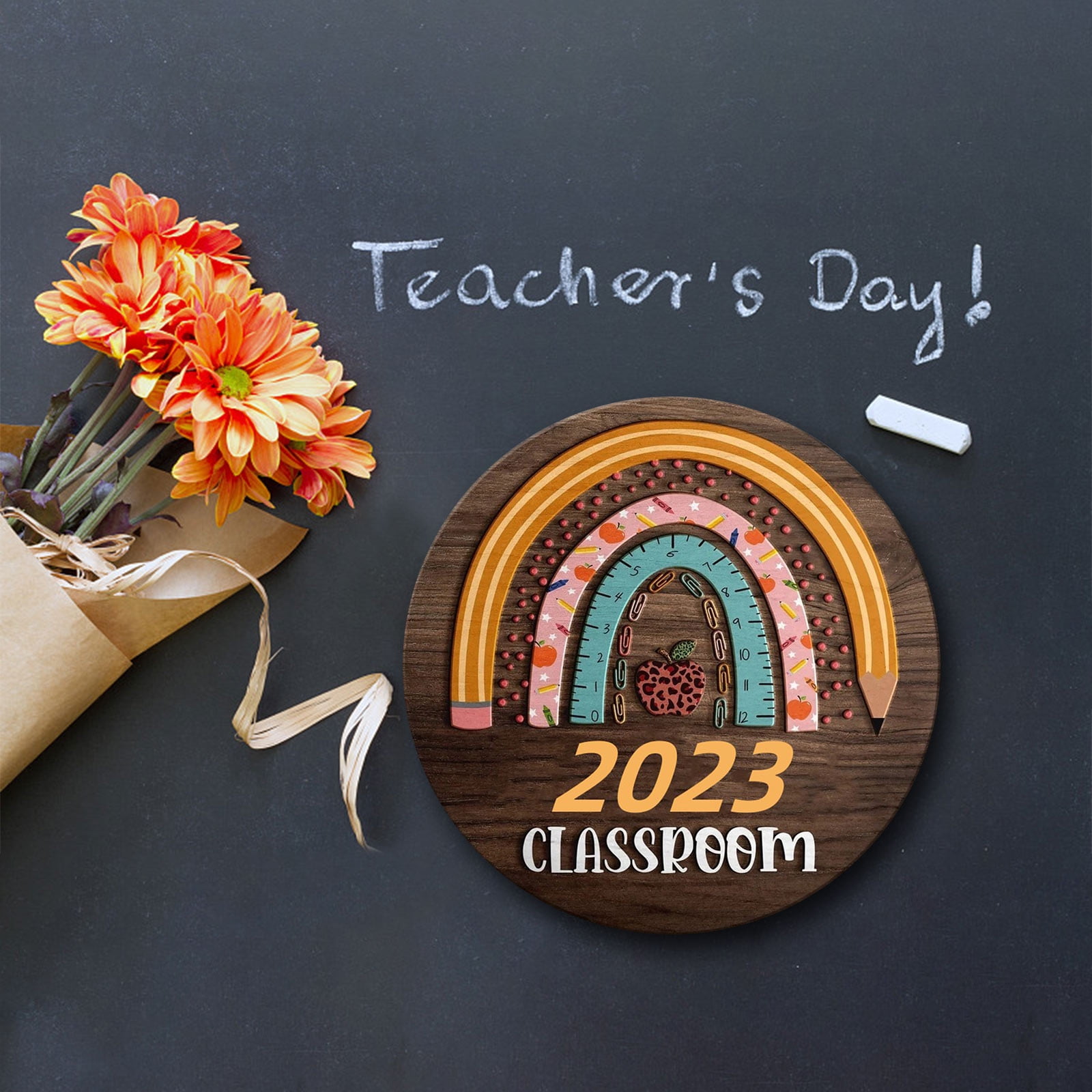 Fnyoxu Teacher Wooden Signboard, Thank You Box, Office Room Decoration ...