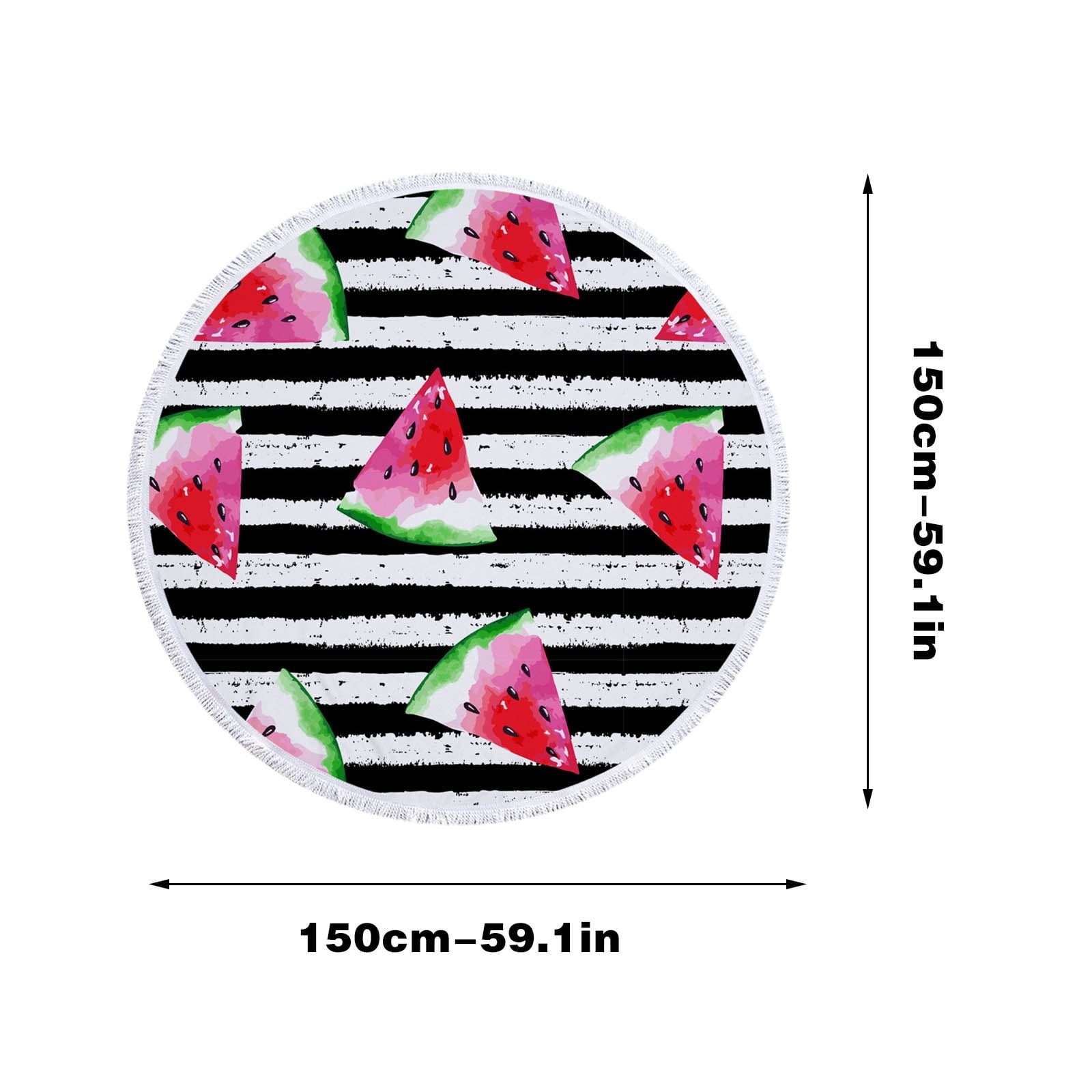 Fnyoxu Tropical Fruit Circular Beach Towel Extra Large Microfiber ...
