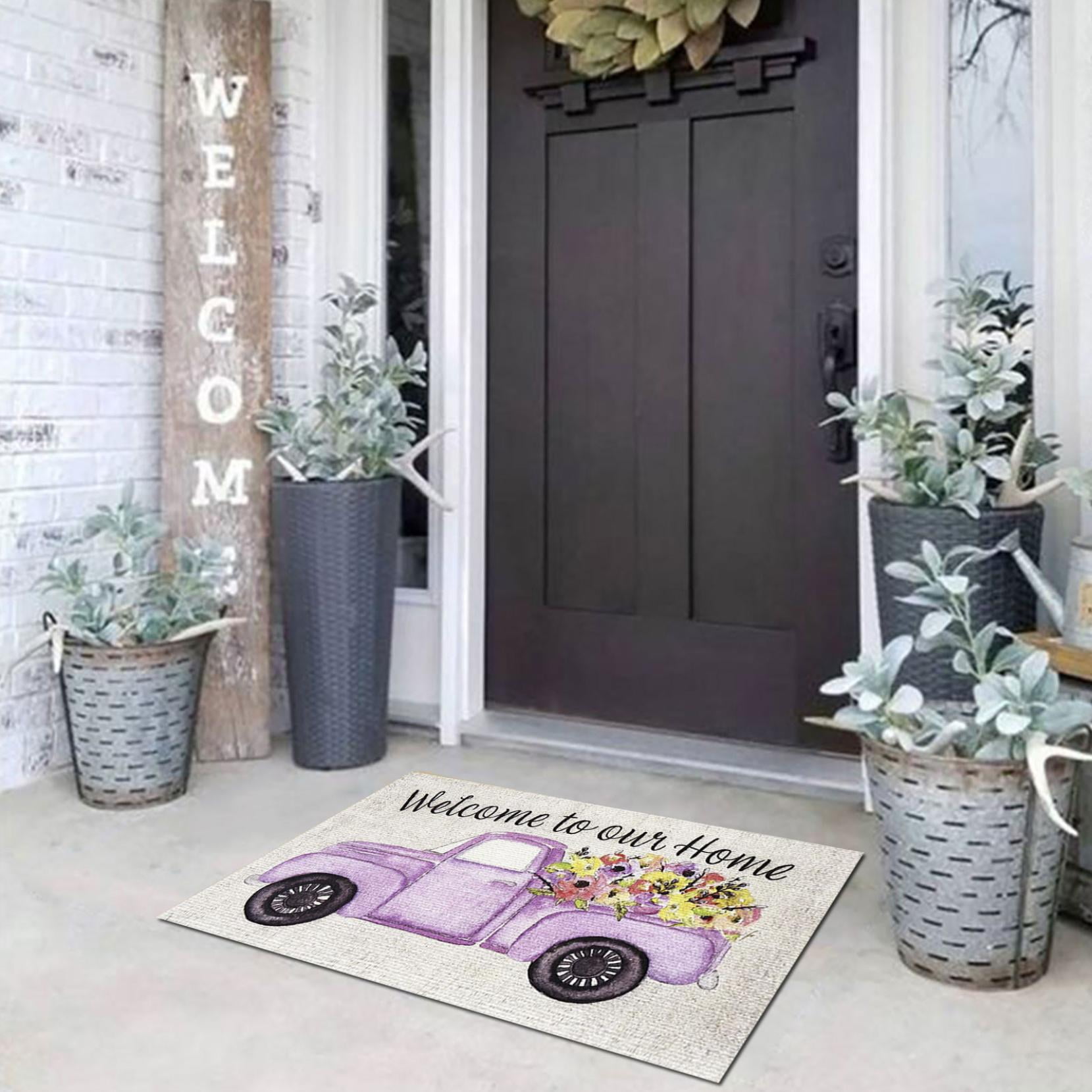 Fnyoxu Welcome Mat,Heavy Duty Sturdy Door Mats for Home Entrance ...