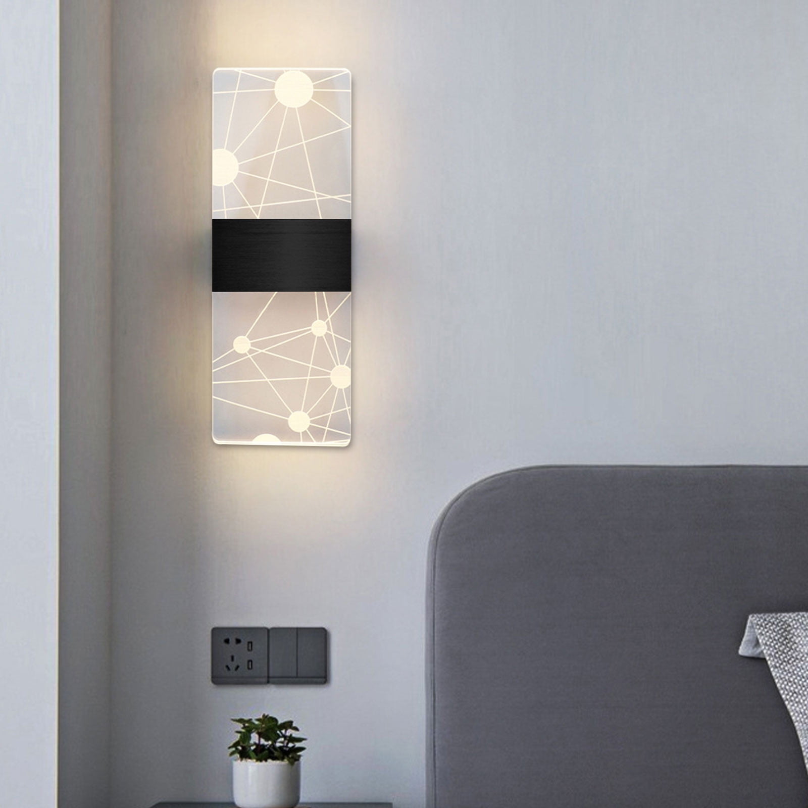 Fnyoxu Wired Acrylic Wall Light, Modern Warm LED Wall Light, Luxury ...