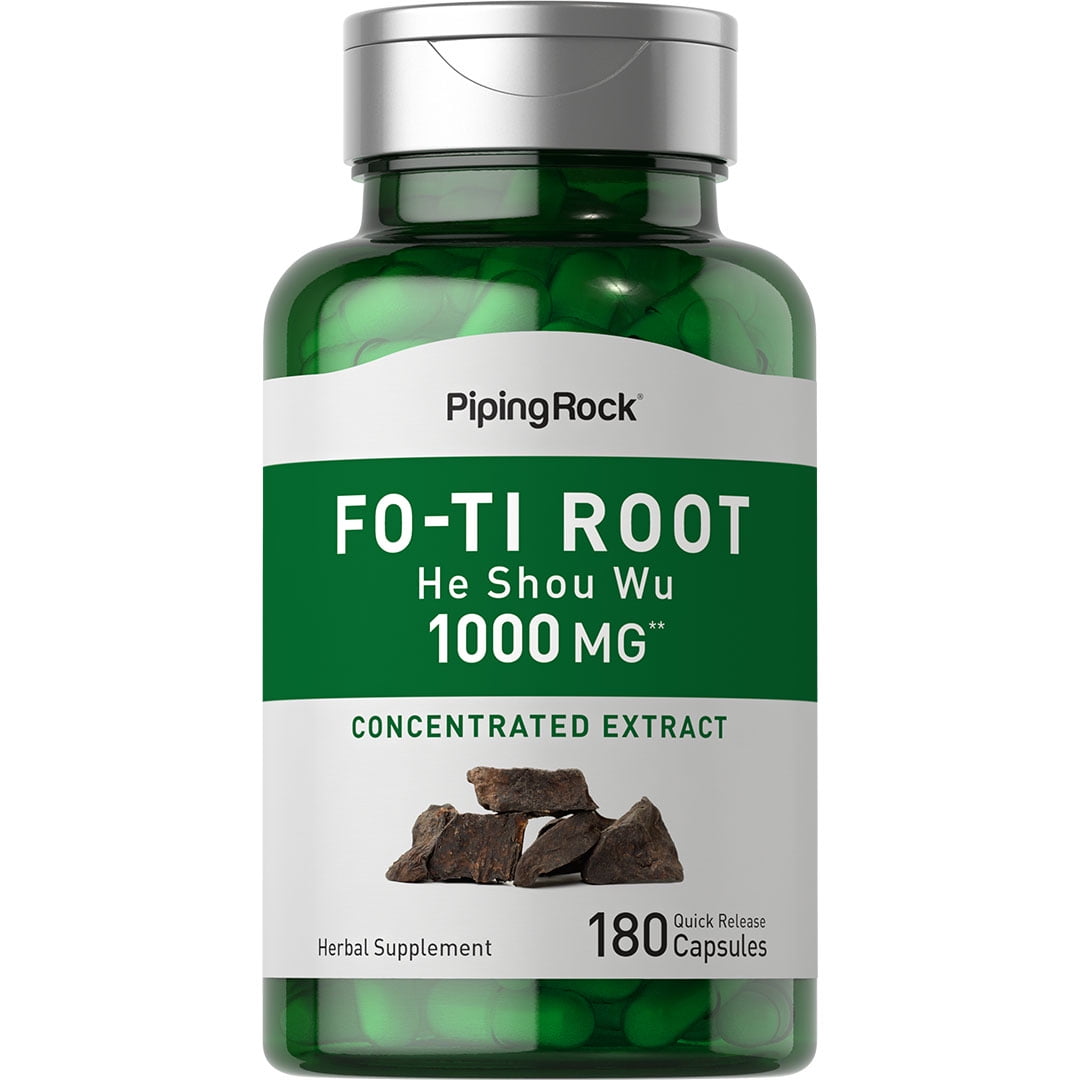 Fo-Ti Root 1000 mg | 180 Capsules for Men and Women | by Piping Rock ...