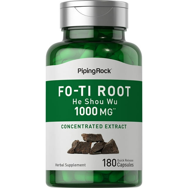 Fo-Ti Root 1000 mg | 180 Capsules for Men and Women | by Piping Rock ...