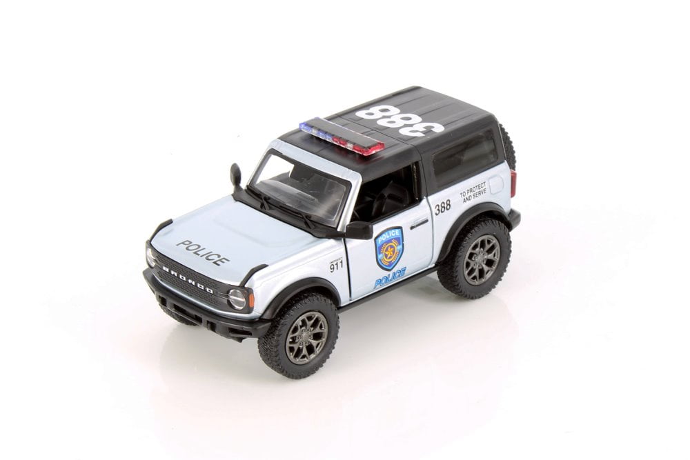 Fo_rd Bronco Police, Silver - Kinsmart 5438DPR - 1/34 Scale Diecast ...