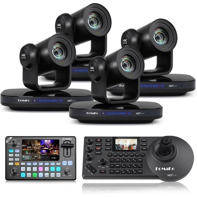 FoMaKo 12G-SDI 4K 60FPS NDI, 20X Optical Zoom PTZ Camera,4KP60 AI Auto ...