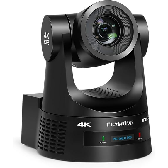 FoMaKo 4K 60fps NDI PTZ Camera, Supports NDI HX3 4K 60fps Output, 20x ...
