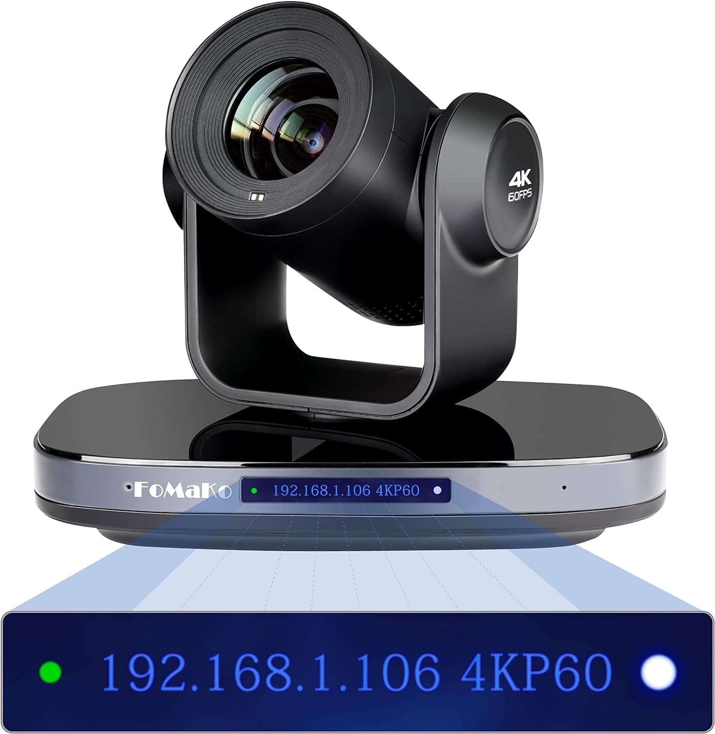 FoMaKo 4K 60FPS PTZ Camera 20X Optical Zoom, AI PTZ Camera with Auto-Tracking, USB3.0 3G-SDI ...