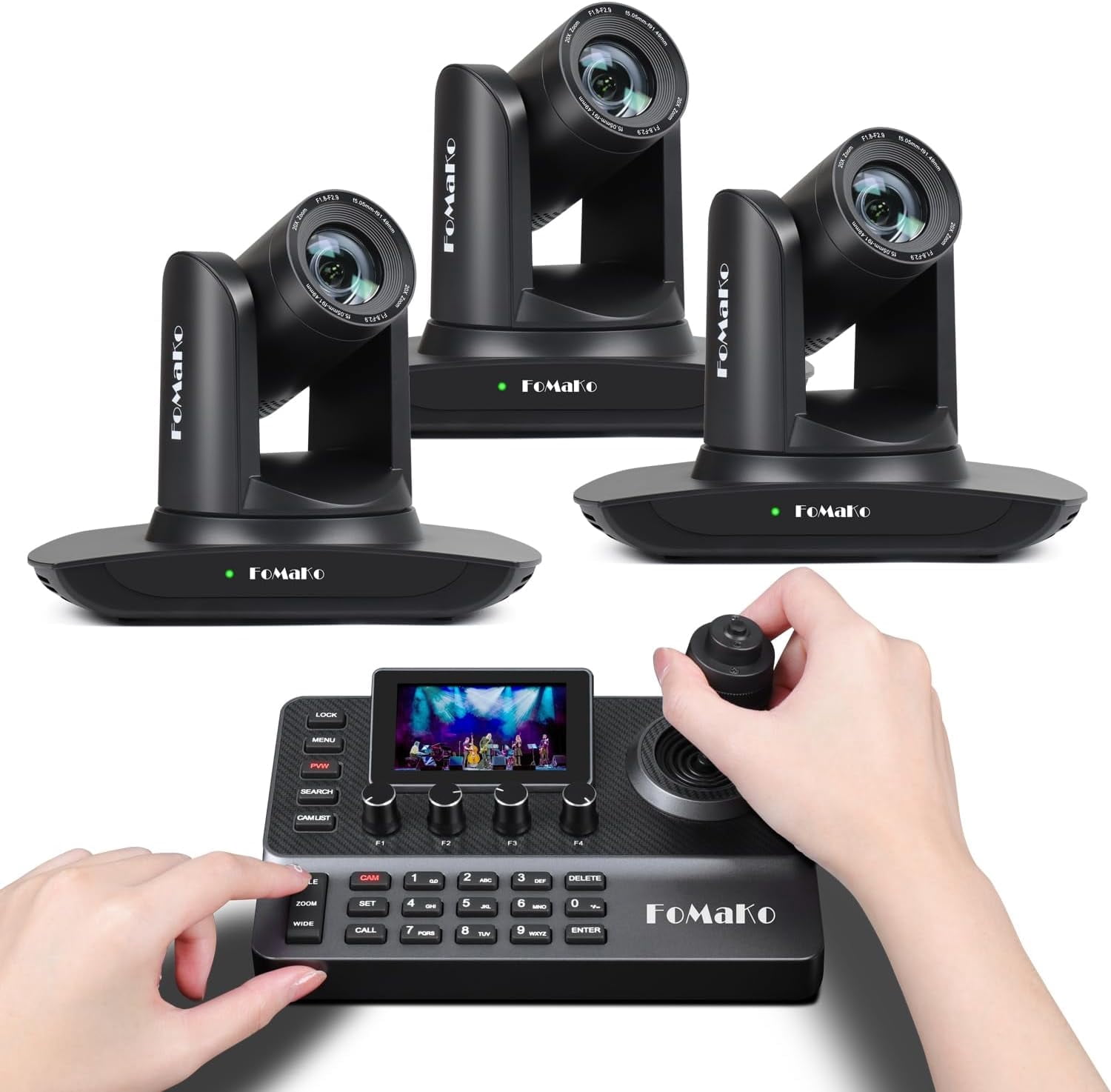 FoMaKo AI Auto Tracking HDMI PTZ Camera 20x Optical Zoom PTZ Controller ...