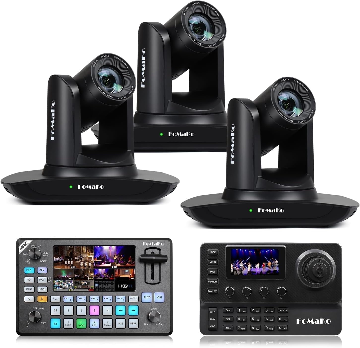 FoMaKo AI Auto Tracking HDMI PTZ Camera, 20x Optical Zoom,Supports ...