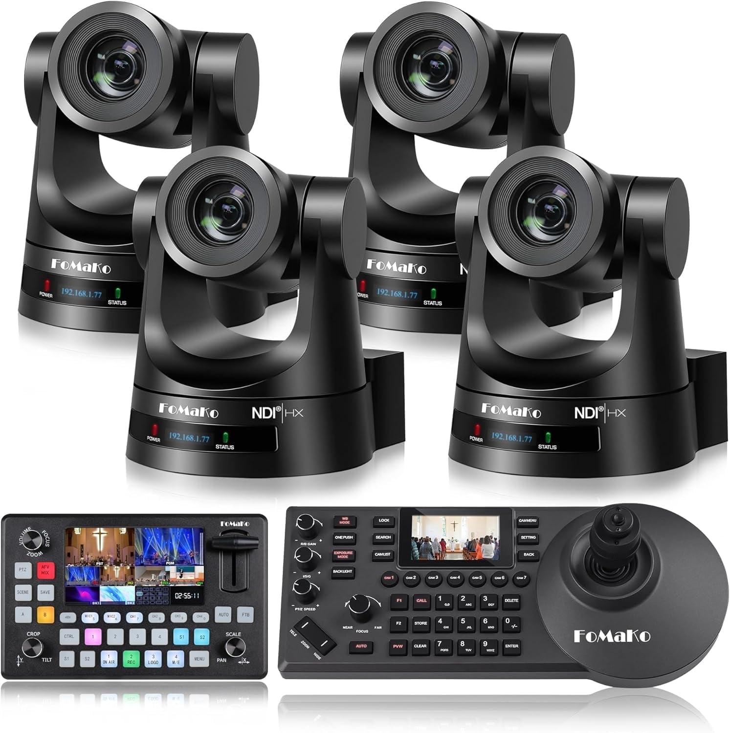 FoMaKo AI Auto Tracking NDI Camera 20X Optical Zoom NDI PTZ Camera HDMI ...