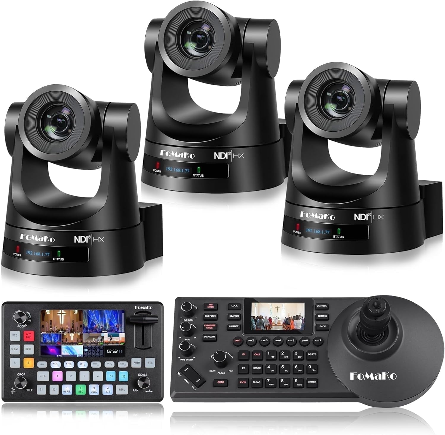 FoMaKo AI Auto Tracking NDI Camera 30X Optical Zoom NDI PTZ Camera HDMI ...
