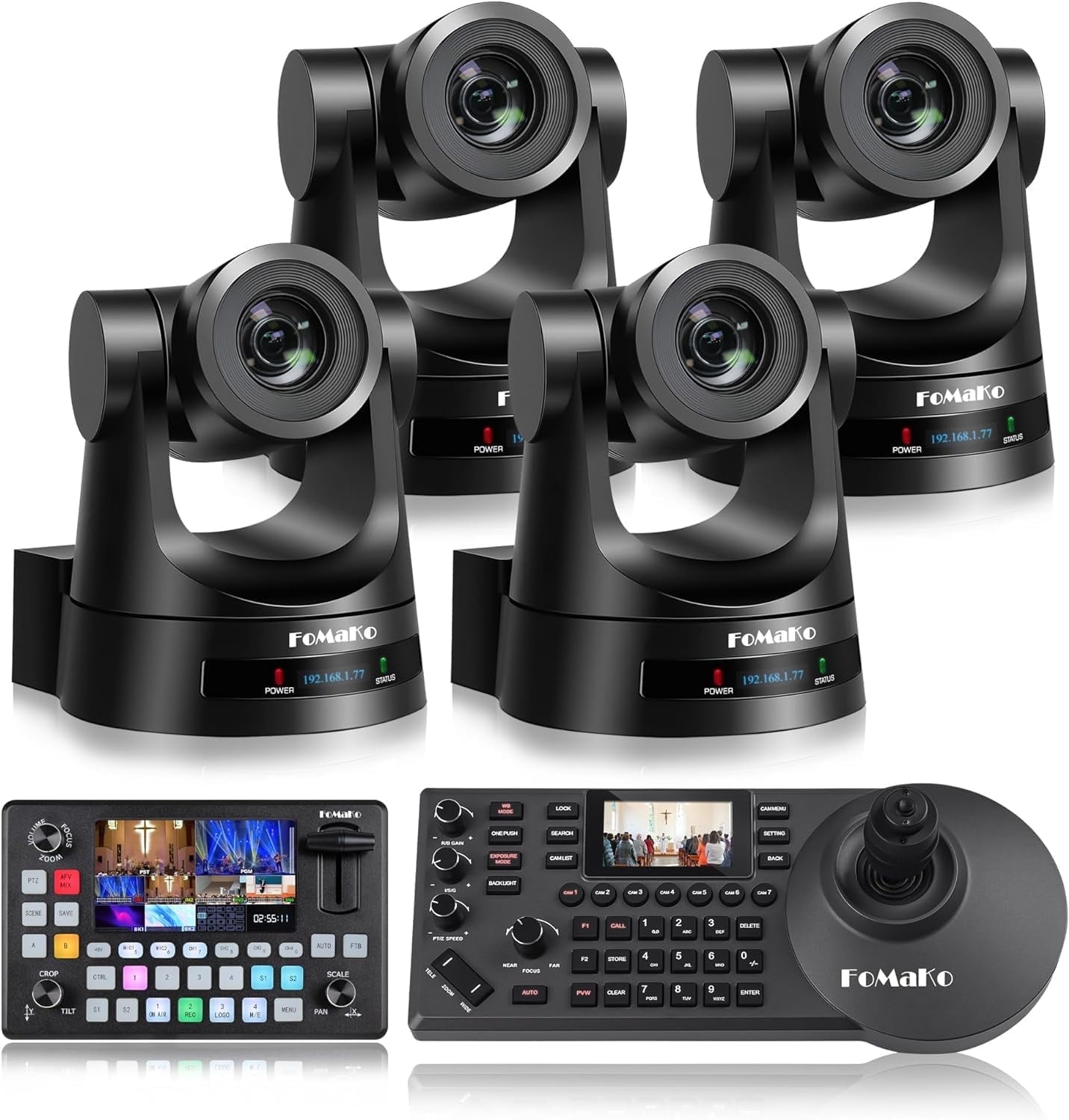 FoMaKo AI Auto Tracking PTZ Camera HDMI 30x Optical Zoom HDMI PTZ ...