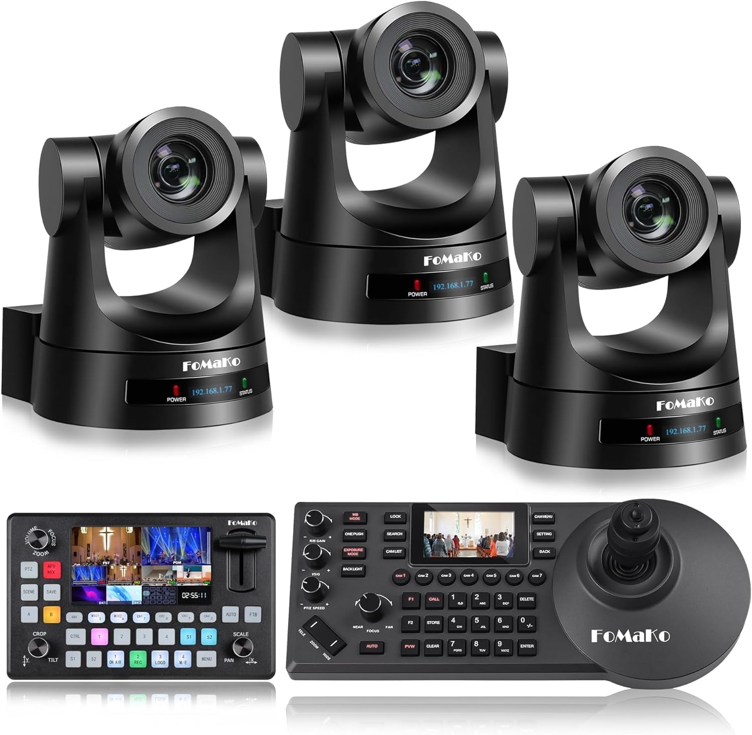 FoMaKo AI Auto Tracking PTZ Camera HDMI 20x Optical Zoom HDMI PTZ ...