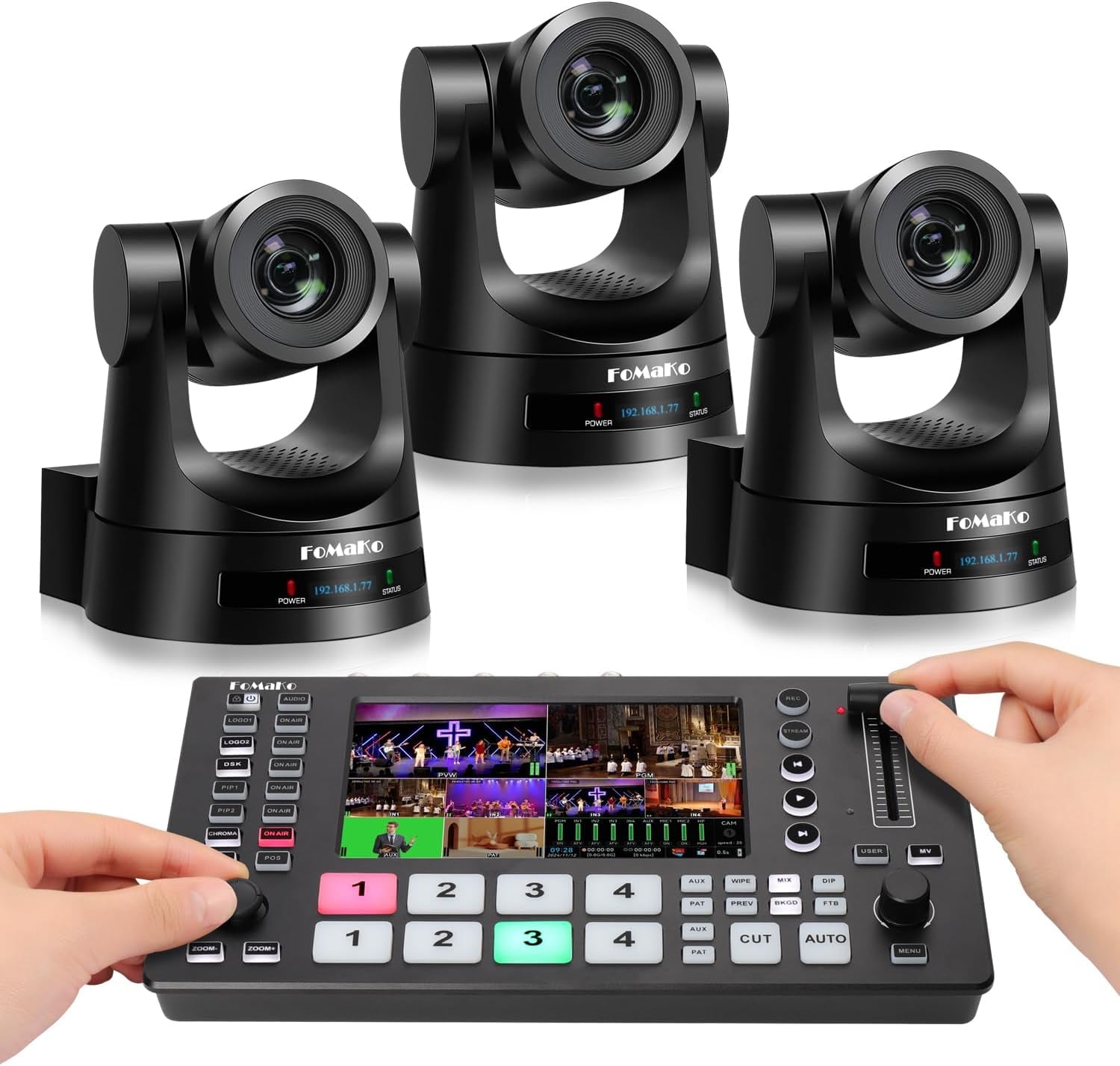 FoMaKo PTZ Camera HDMI AI Auto Tracking,30x Optical Zoom,PoE HDMI ...