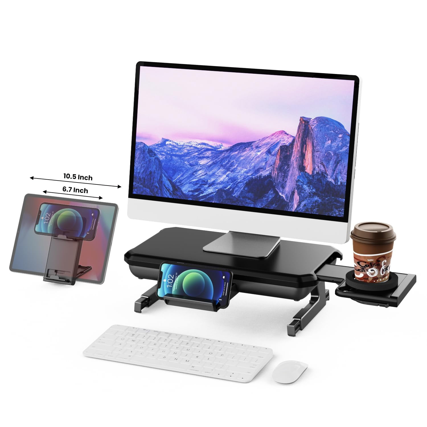 Foallser Laptop Stand for Desk Adjustable Height, Computer Monitor ...