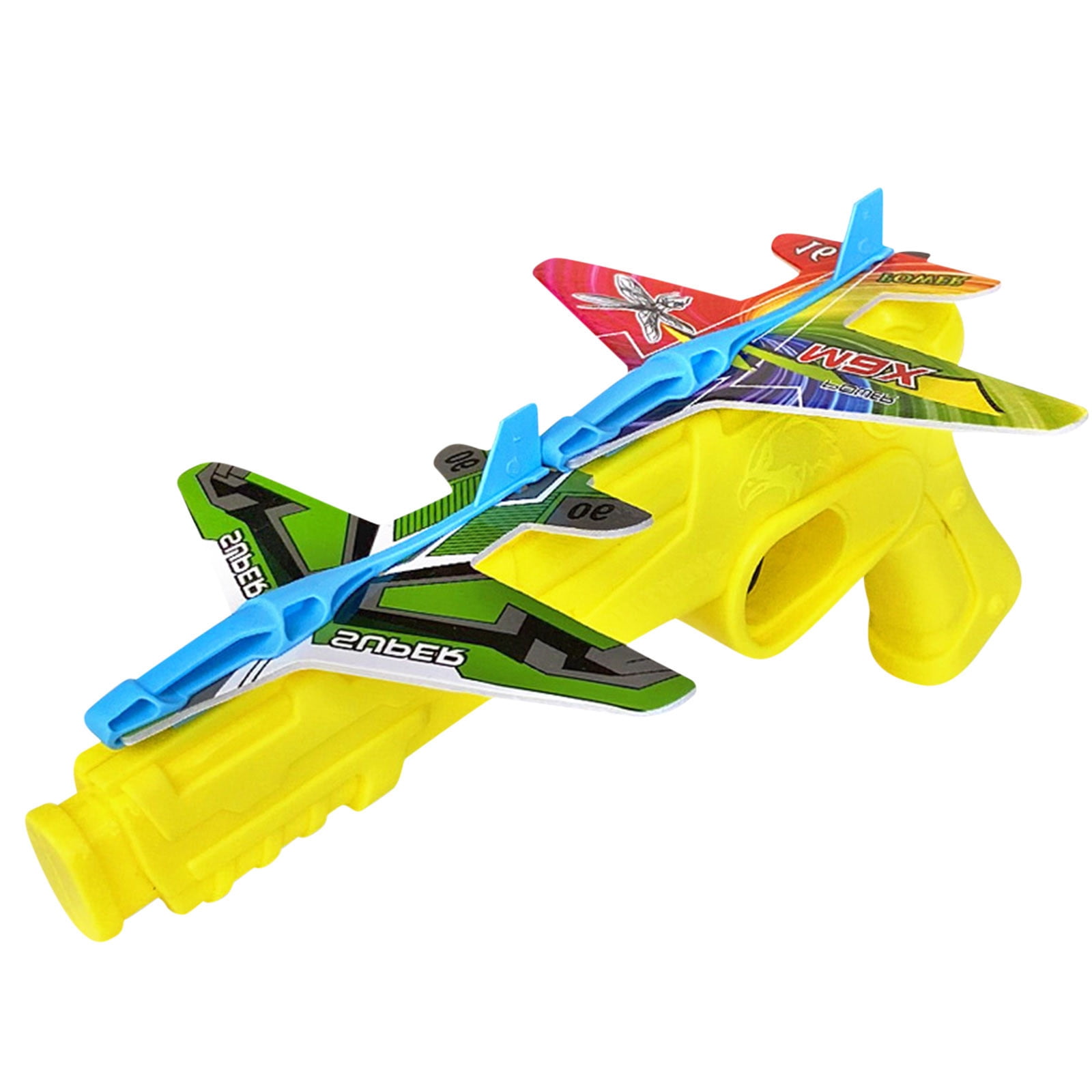 Foam Airplane Launcher Toy, Ejection Glider Shooter Gun, Dual-Mode ...