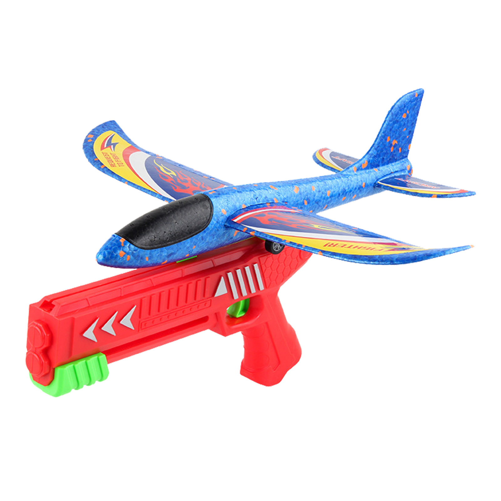 Foam Airplane Launcher Toy for Boys and Girls, Large Throwing Flying ...