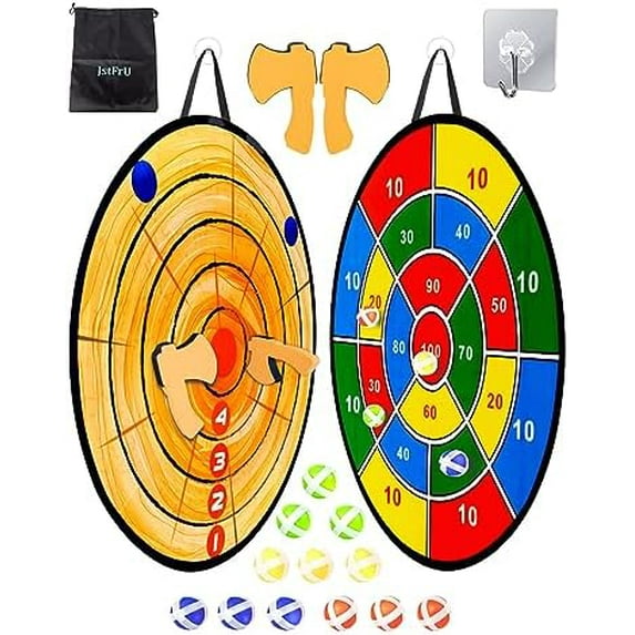 Foam Axe Throwing Game Set,26 inch Large Dart Board,Indoor Outdoor ...