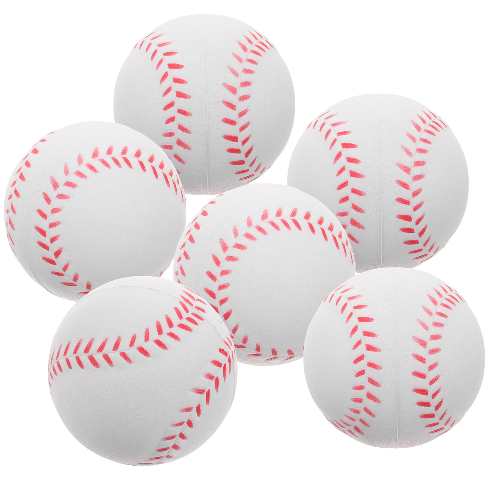 Foam Baseballs Softball 6 Pcs Training Softballs Sports Sponge Pu ...