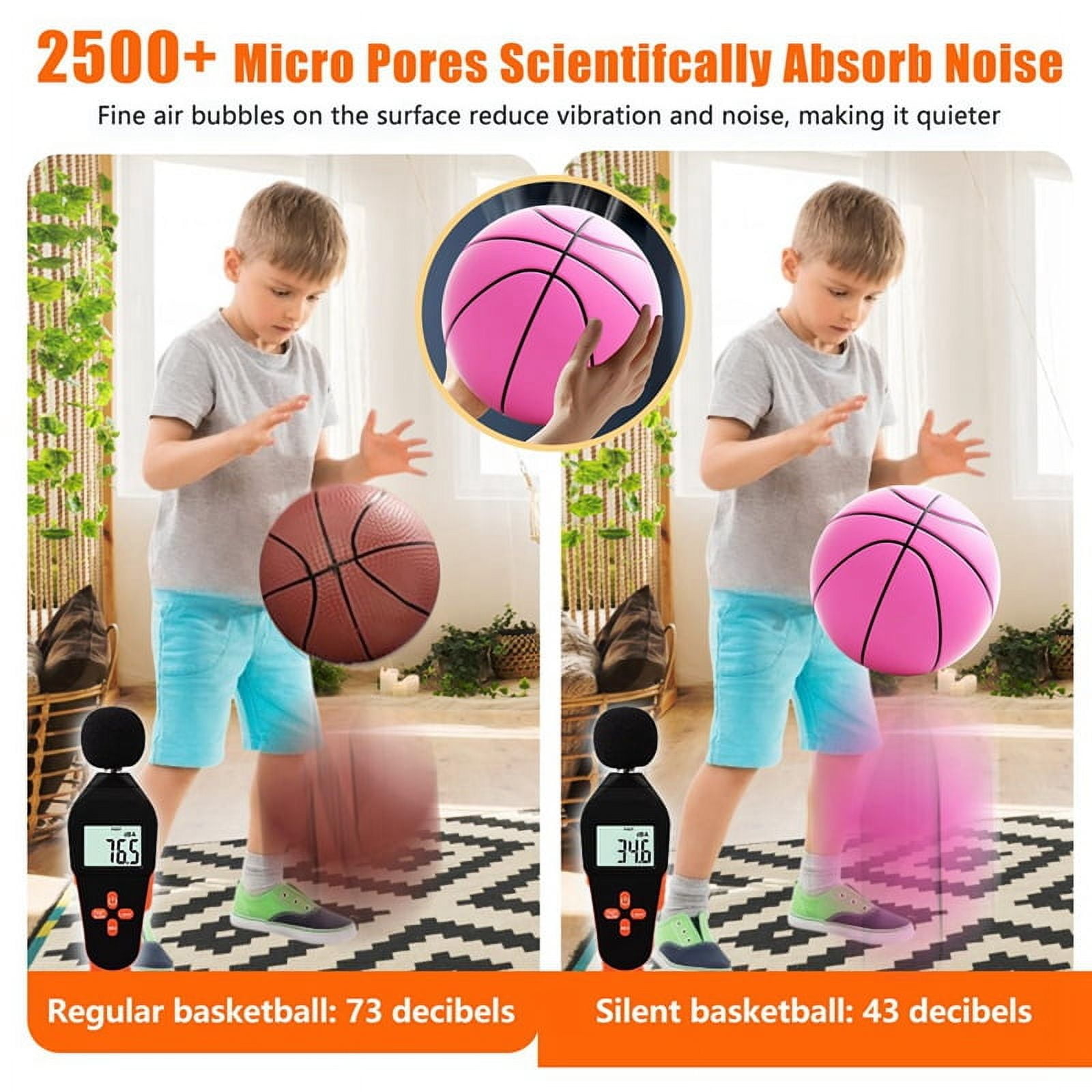 Foam Basketball, Indoor High Density Training Basketball 3D Texture ...