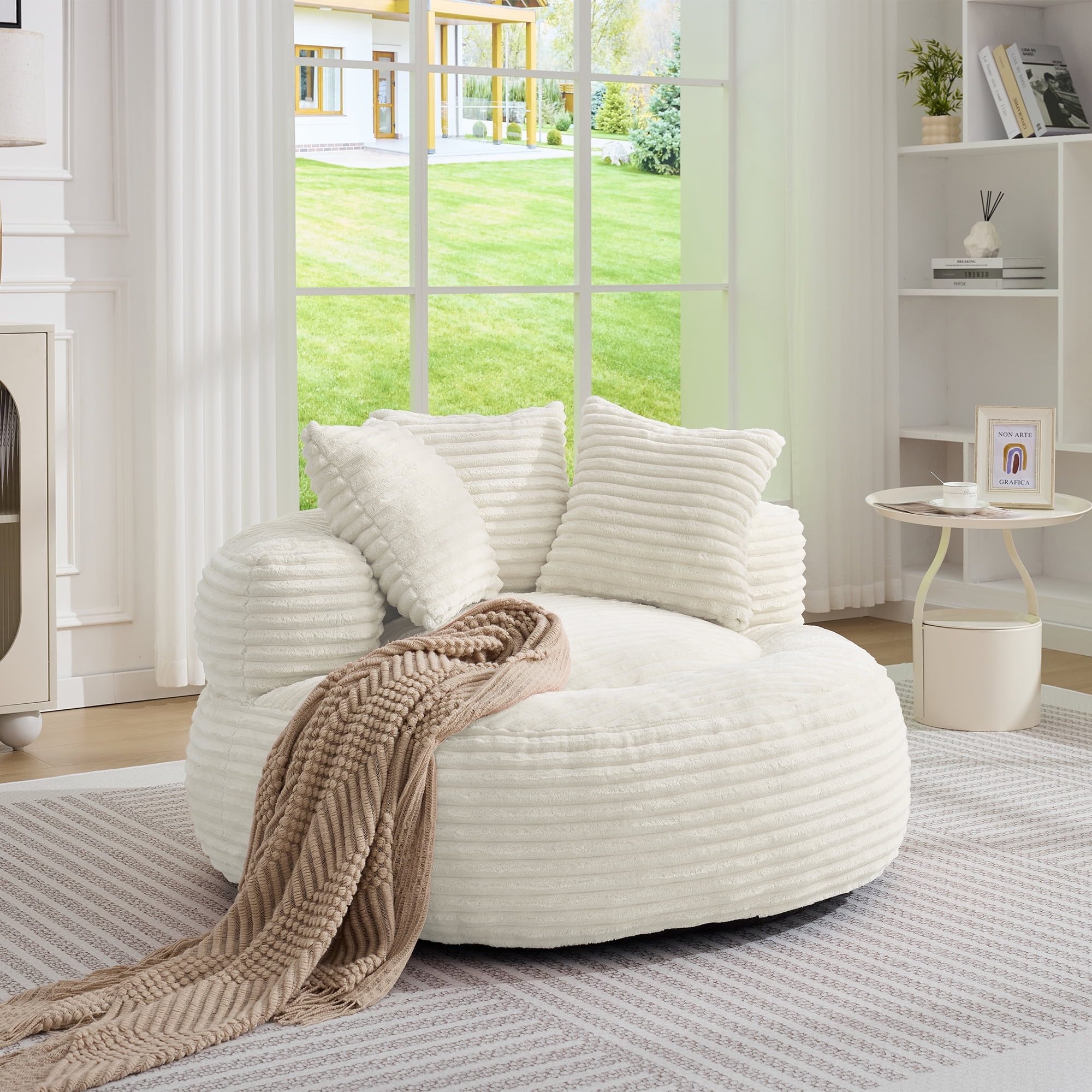 Foam Bean Bag Chairs for Adults/Teens with Filling,Bean Bag Lazy Sofa ...