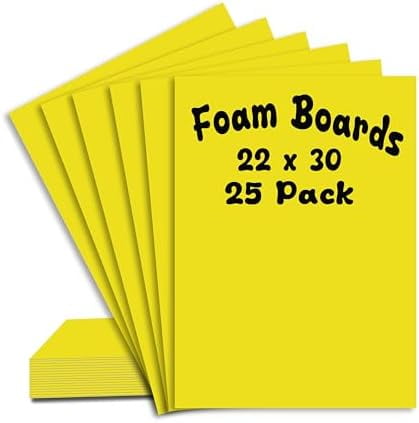 Foam Board, 20 x 30 Inche 5mm Thickness, Poster Board Lightweight ...