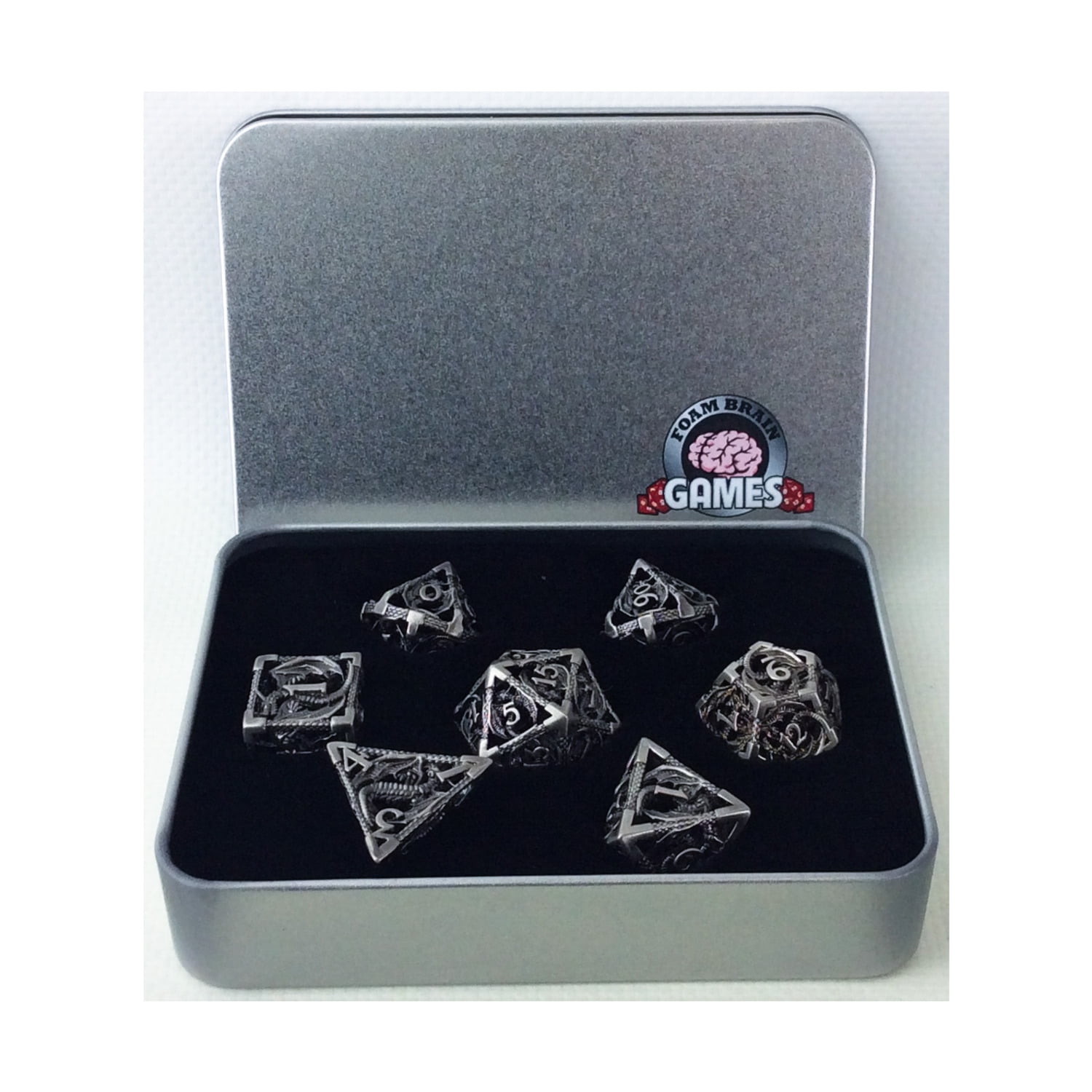 Foam Brain Games Hollow Poly Set - Chained Hollow Silver Dragon (7) New ...