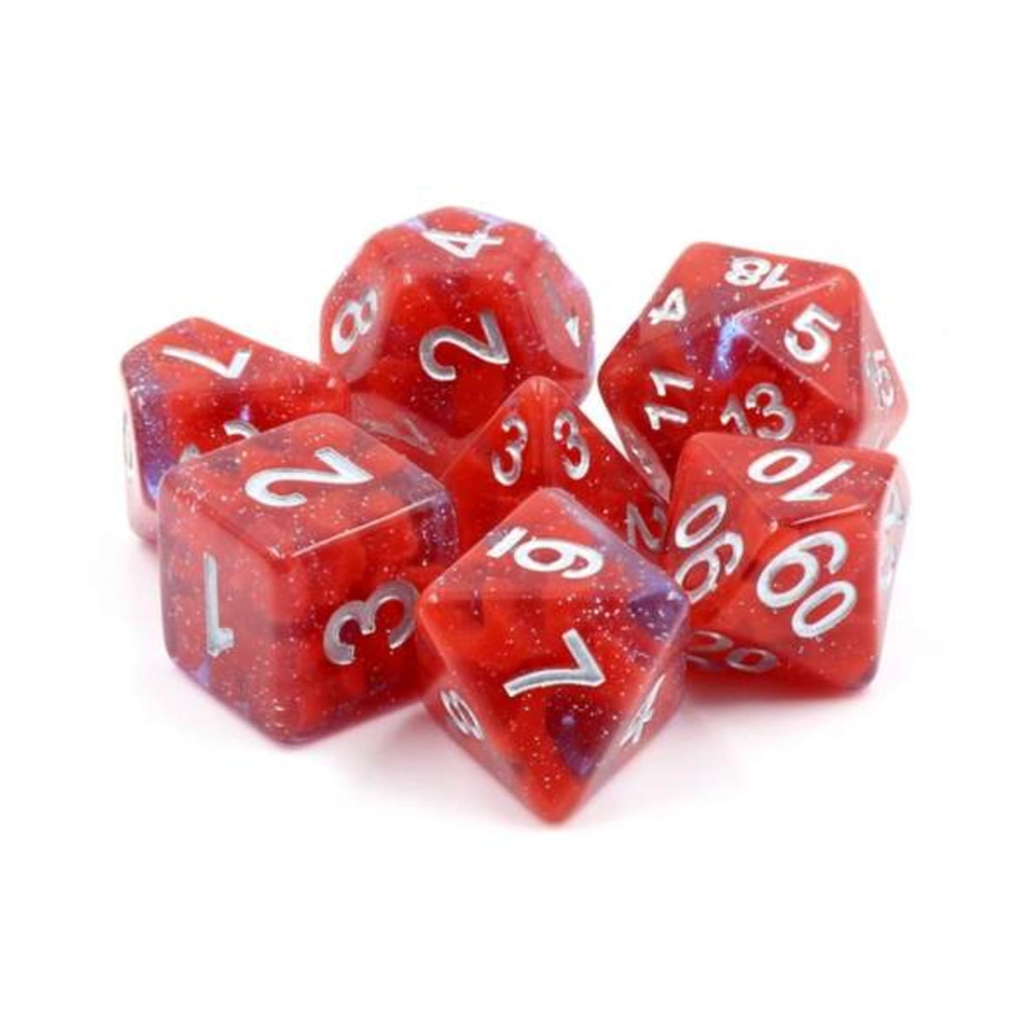Foam Brain Games Poly Set - Crystal Rose w/Silver (7) New - Walmart.com