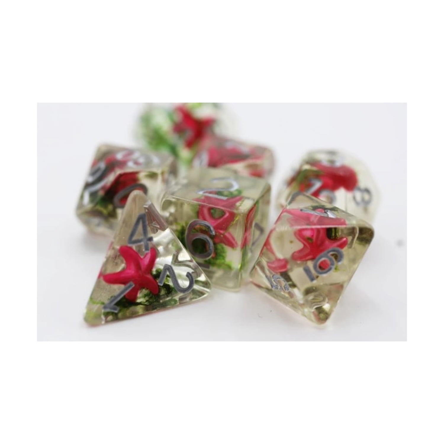 Foam Brain Games Poly Set - Pink Starfish & Seaweed w/Silver (7) New ...