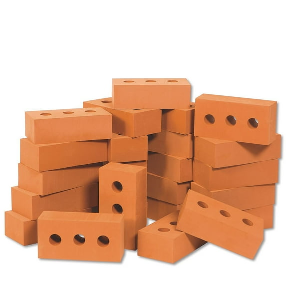 Large Interlocking Foam Brick Building Block Set - Realistic Size for ...