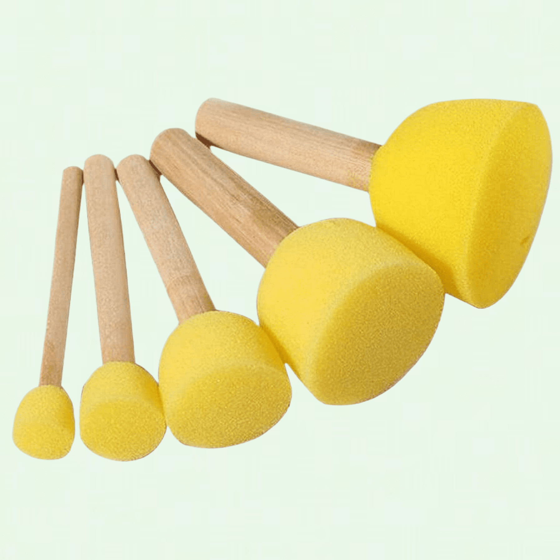 Foam Brush Set - 2 Sets of 10pcs Round Stencil Sponge Brushes for Kids ...