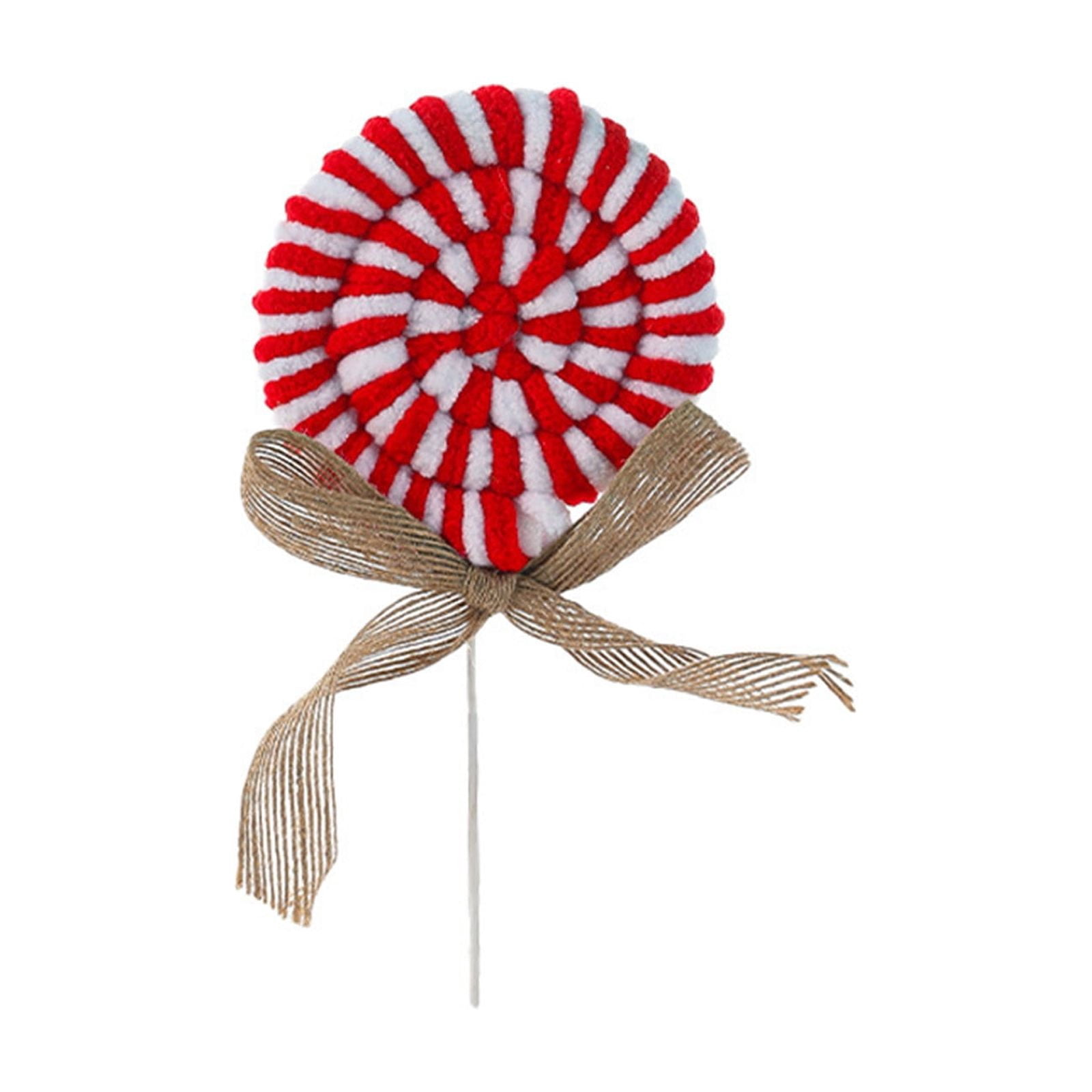 Foam Candy Lollipop Christmas Pick – Red Christmas Tree Decorations for ...
